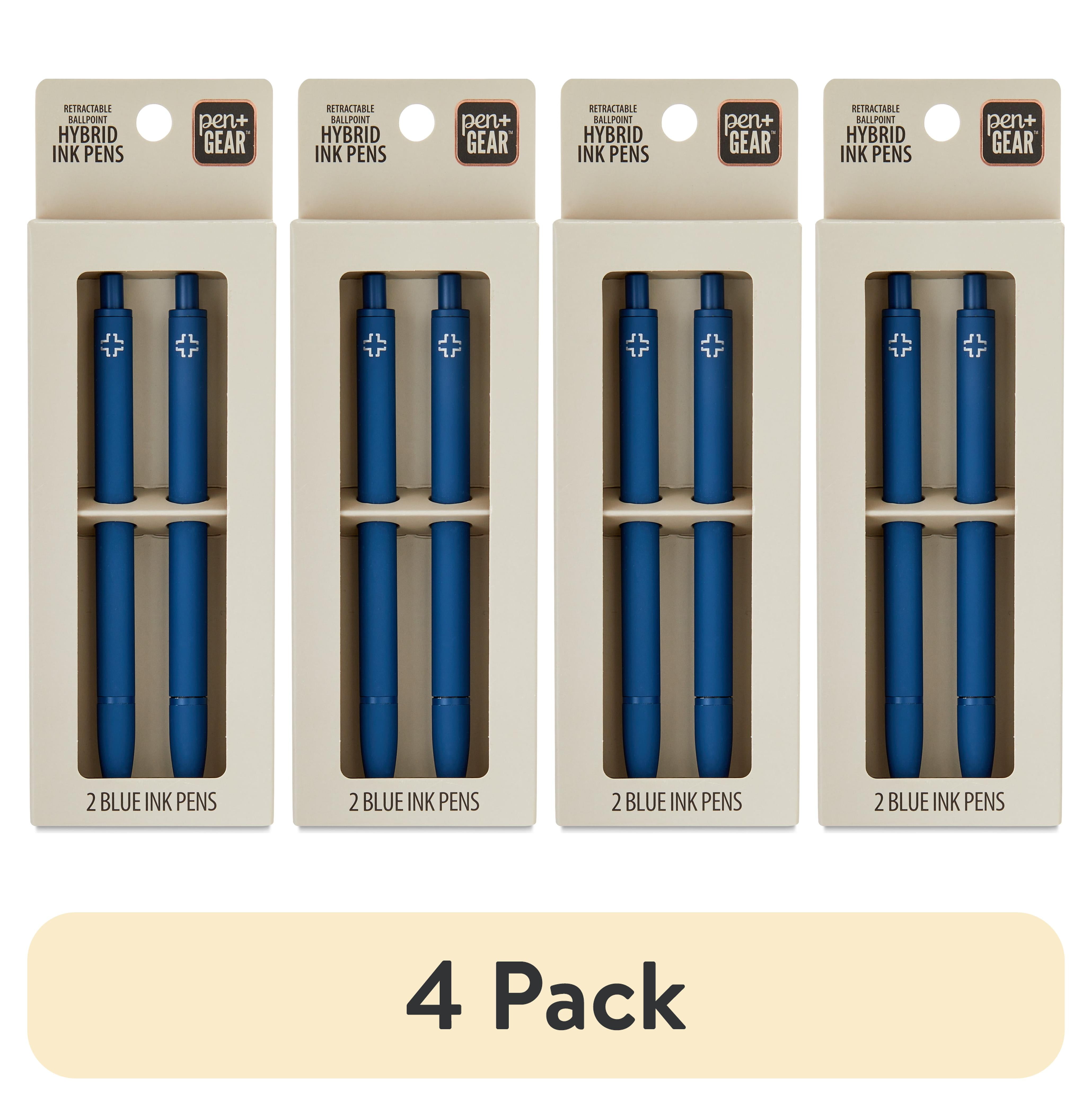 (4 pack) Pen+Gear Retractable Ballpoint Hybrid Ink Pens, Medium Point ...
