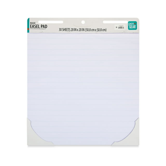 Pen+Gear Ruled Easel Pad, 20" x 20", 30 Sheets, 1 Pad - Walmart.com
