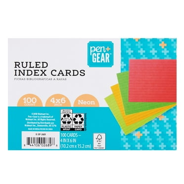 Casemate 3x5 Neon Pink Index Cards- 100 Count - Walmart.com