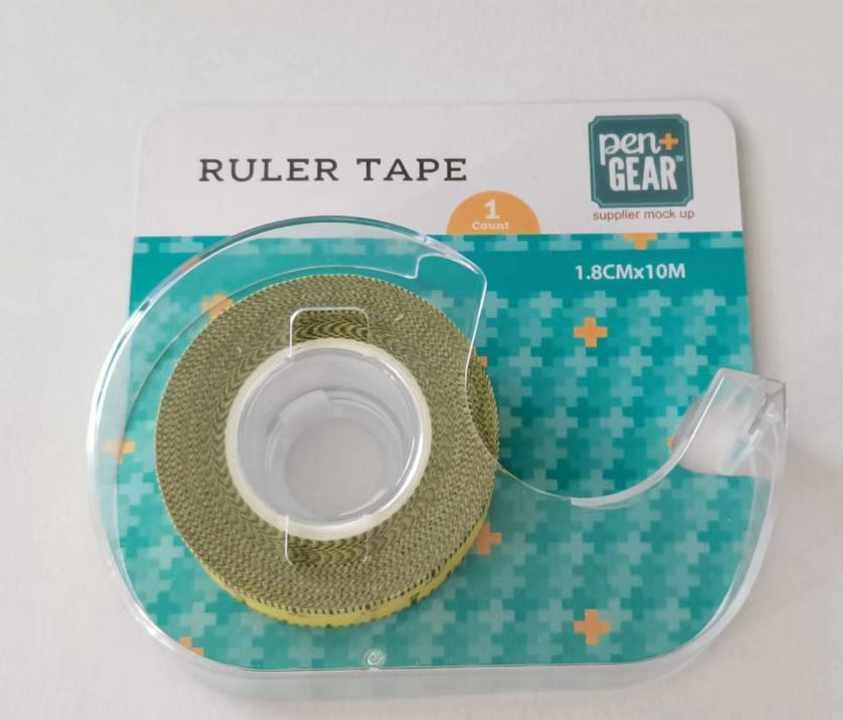 Pen+Gear Ruler Removable Adhesive Ruler Tape with Dispenser, Yellow ...
