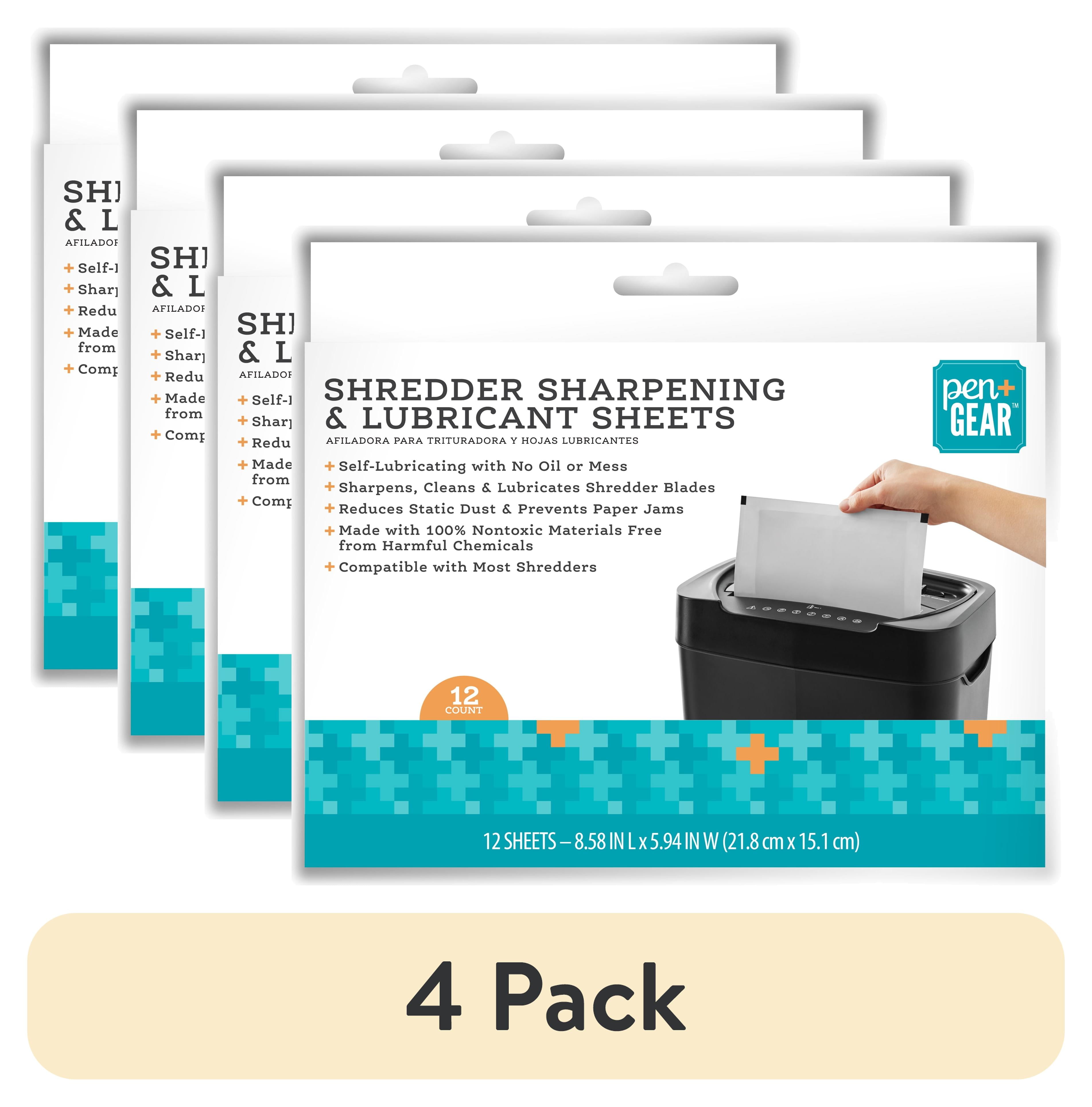 (4 pack) Pen + Gear Self-Lubricating Shredder Sheets, 12 count ...