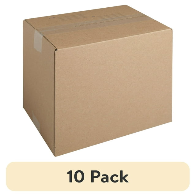(10 pack) Pen+Gear Shipping Boxes, Kraft, 12" L x 8" W x 10" H ...
