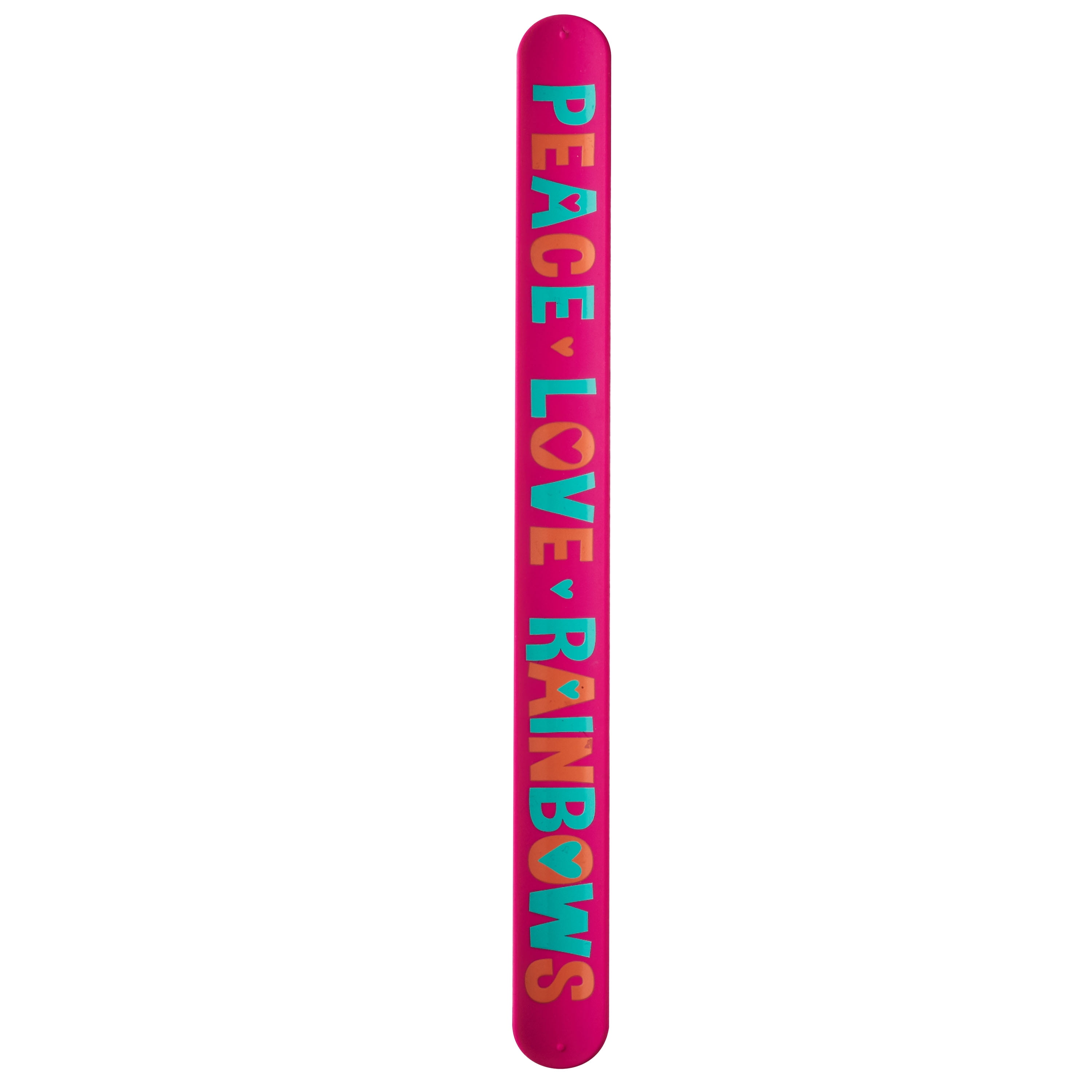 Pen + Gear Slap Bracelet Ruler, Peace, Love, Rainbows - Walmart.com