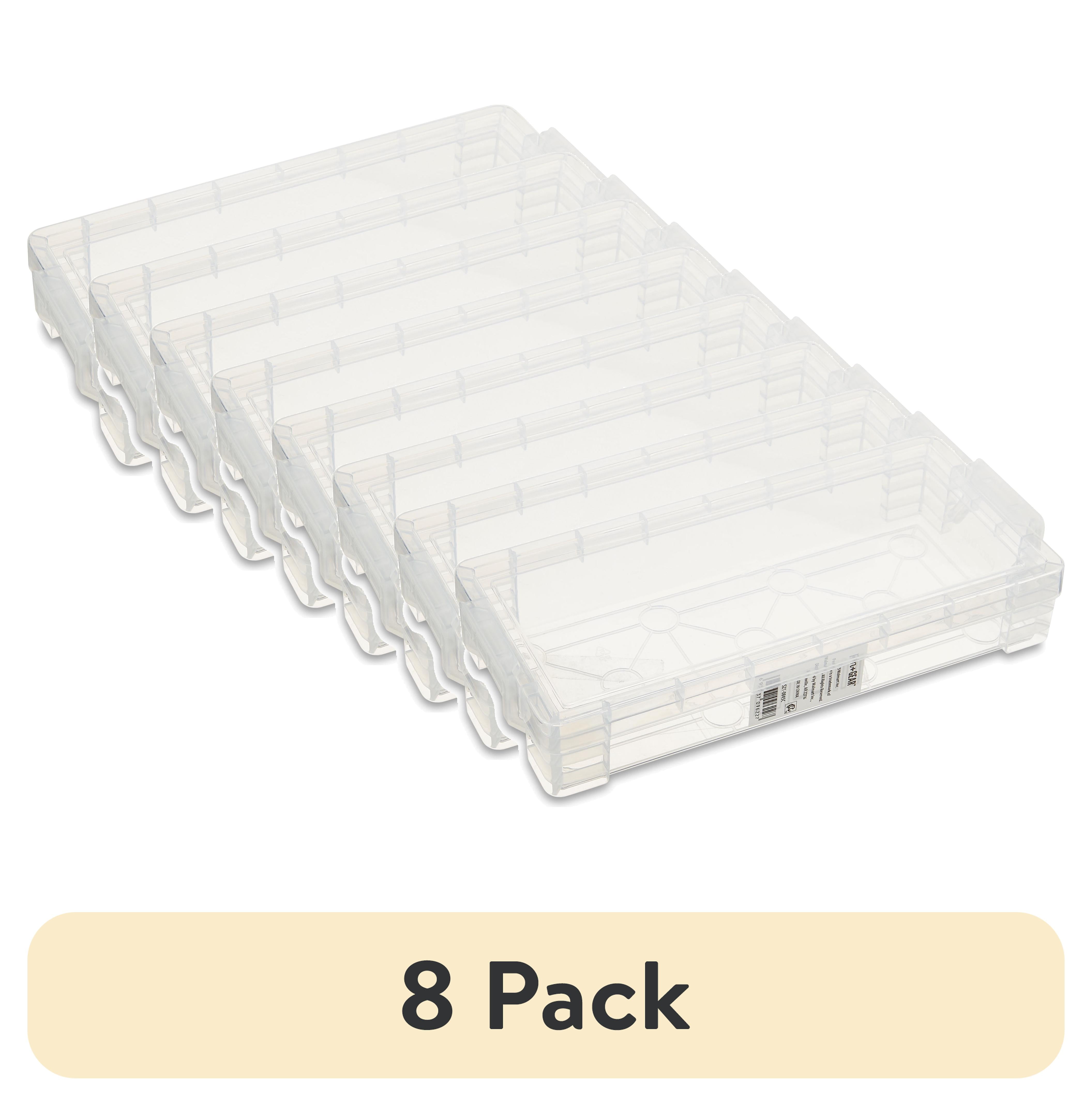 (8 pack) Pen+Gear Slim Plastic Storage Box, Clear Desktop Organizer New ...