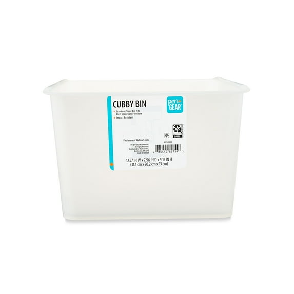 Pen+Gear Small Plastic Desktop Organizer Cubby Bin, Clear, 8-Pack ...