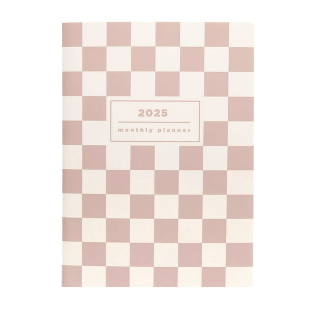 Pen + Gear Small Stitched Flexi Monthly Planner - Tan Checkerboard ...