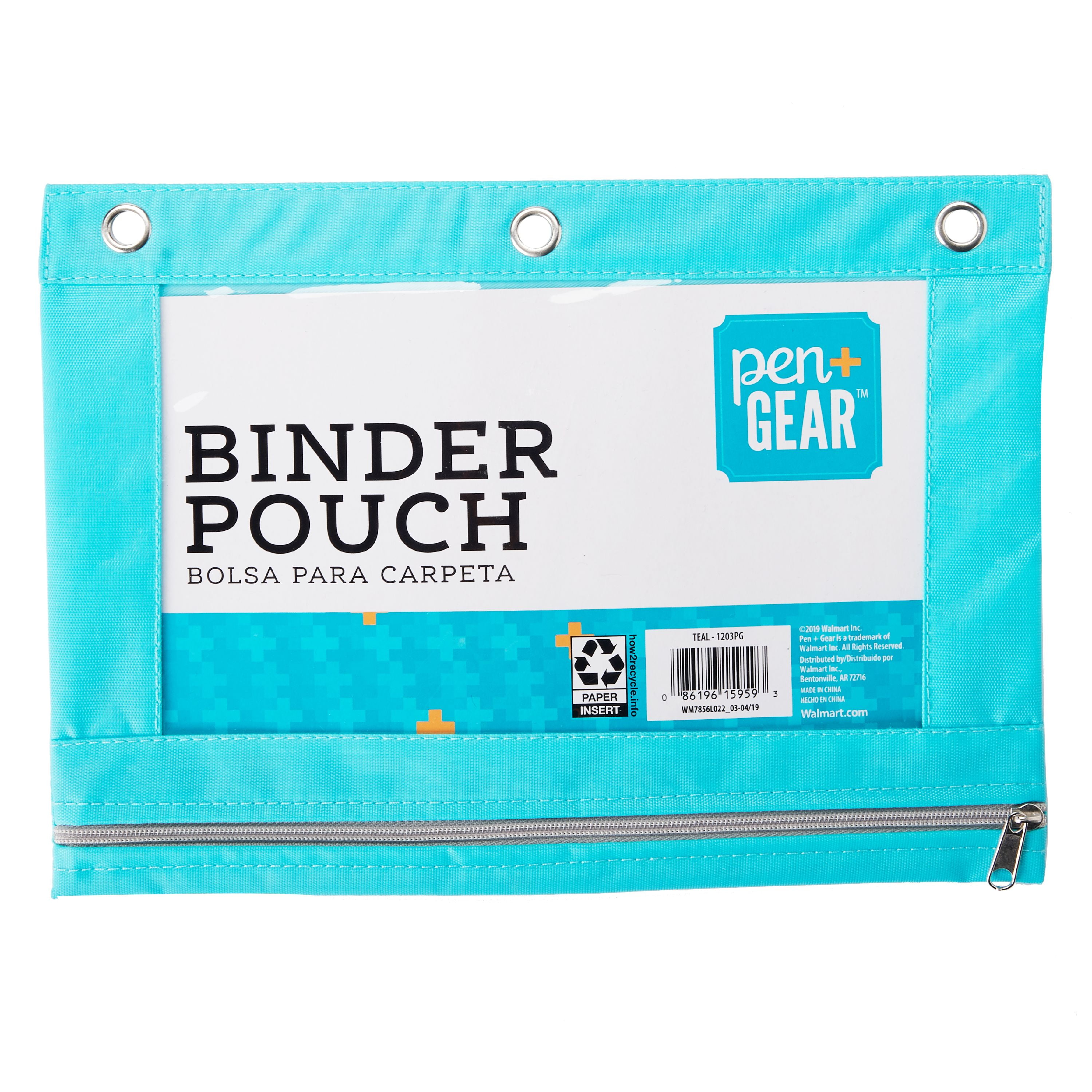 Brandclub - Pen + Gear Binder Pouch with Accessories Included, Teal