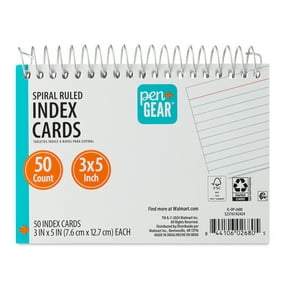 Oxford Ruled Index Cards, 5" x 8", White, Pack of 100 - Walmart.com