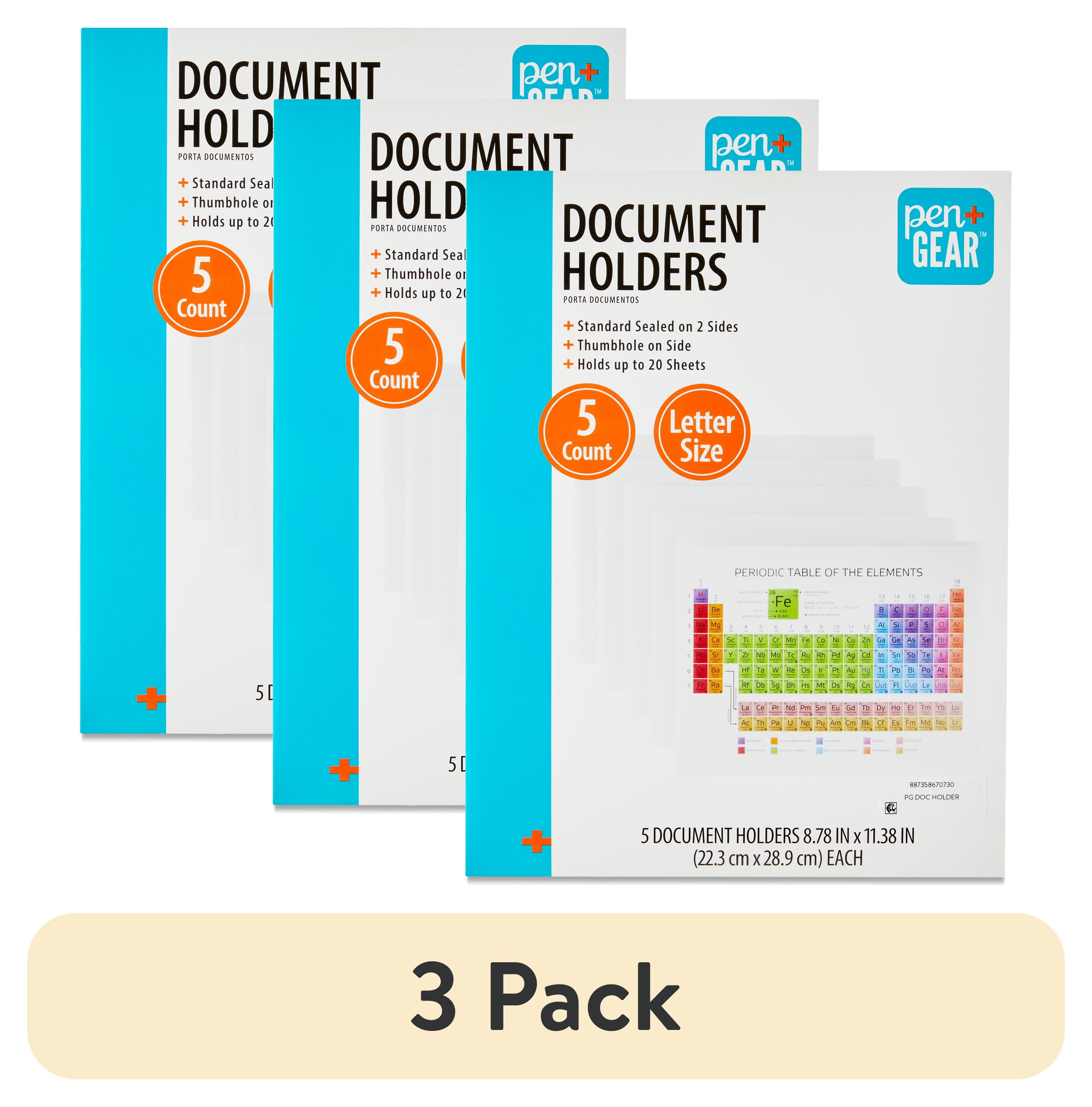 (3 pack) Pen+Gear Standard Sealed Subject Letter-Size Pocket Plastic ...
