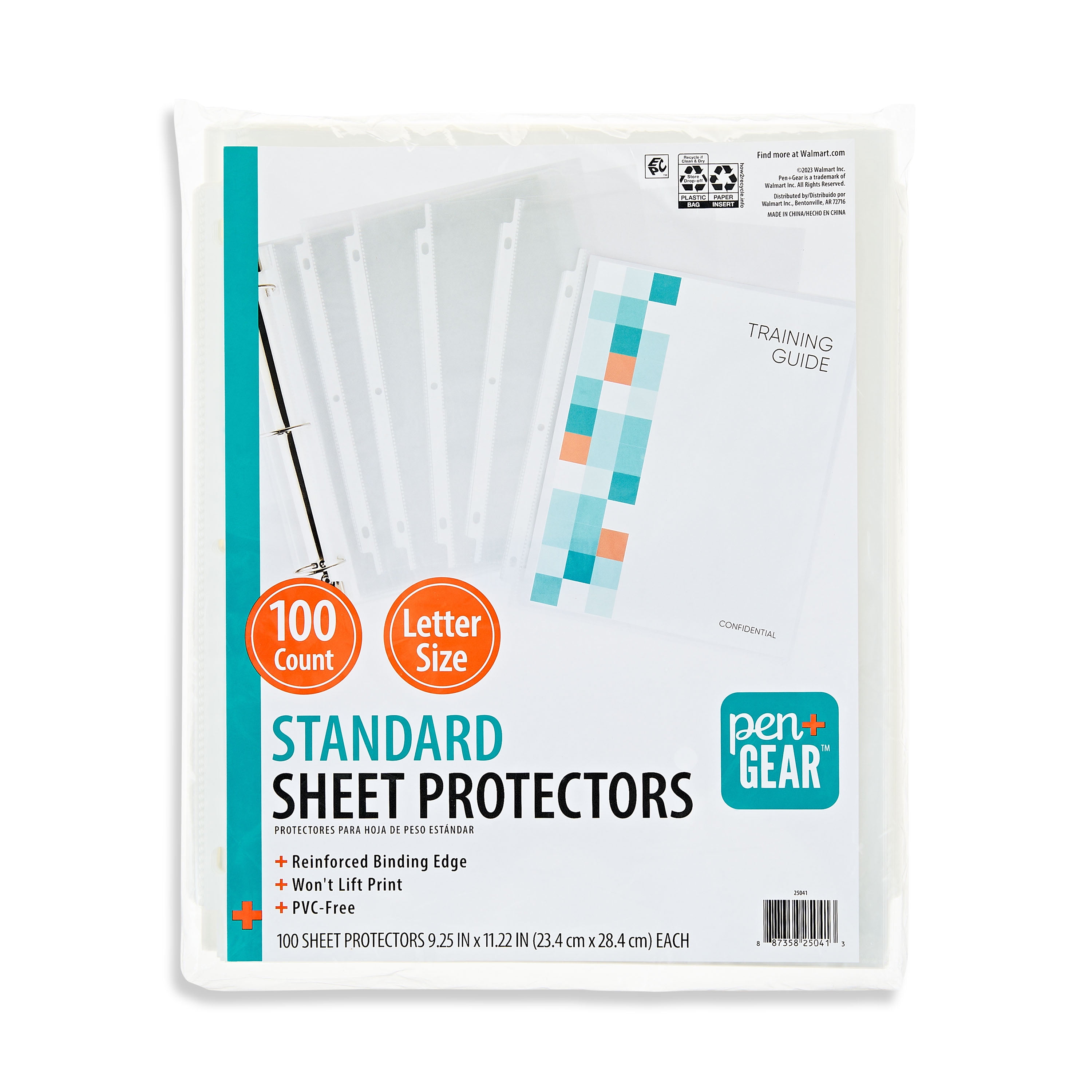 Pen+Gear Standard Sheet Protectors, 100 Count, Clear, Polypropylene, 8. ...