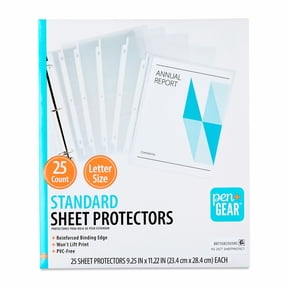 Clear Sheet Protectors for Office and Crafts in Various Sizes
