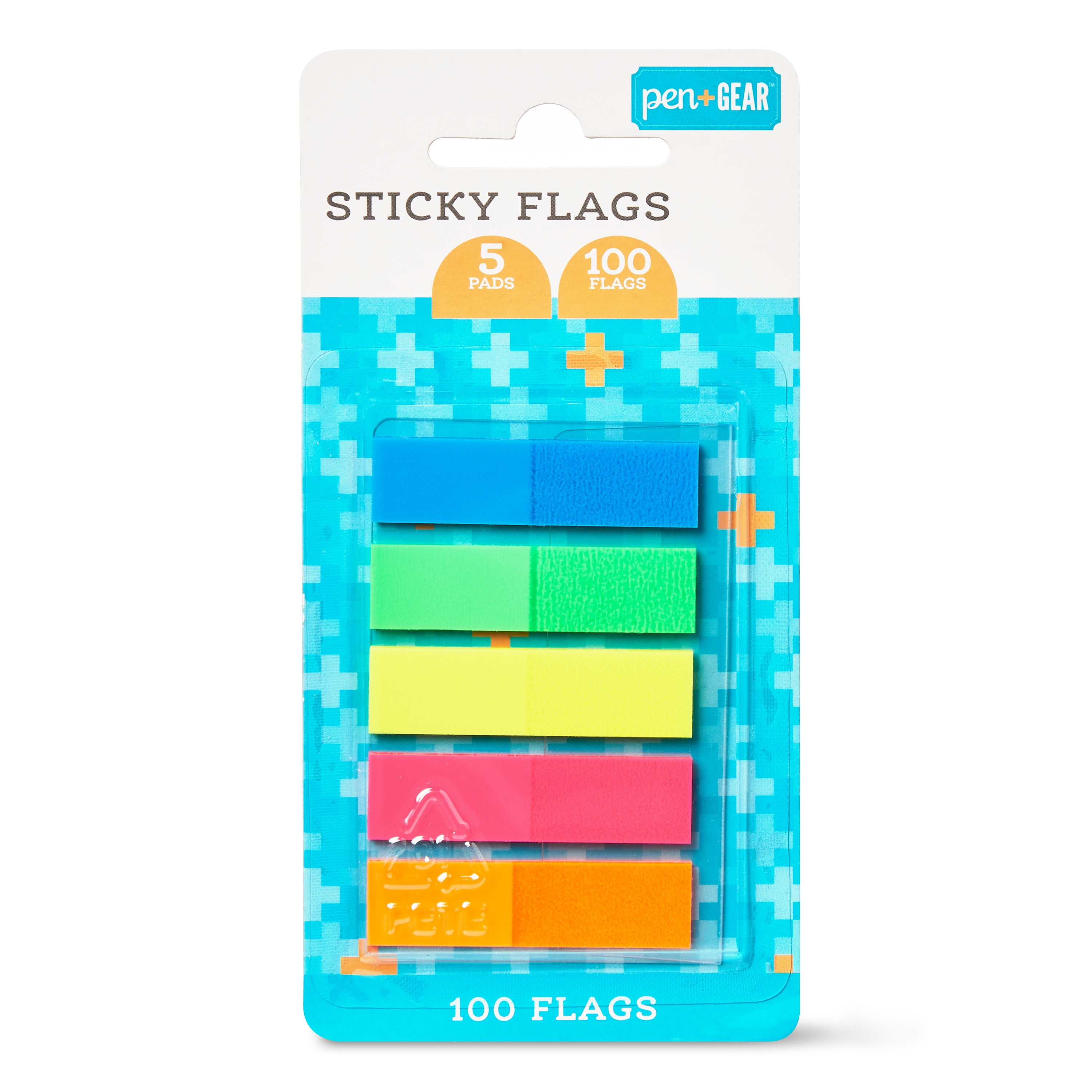 Pen + Gear Sticky Flags, 5 Pads, 100 Flags - Walmart.com