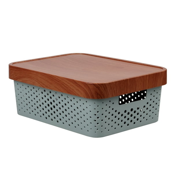 Pen + Gear Storage Box with Lid, Sage Green - Walmart Business Supplies