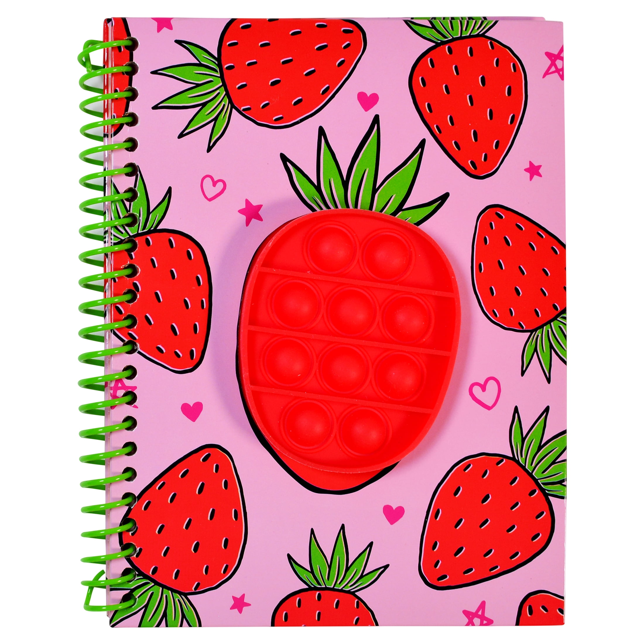 Pen+Gear Strawberry Bubble Pop Fidget Journal - 120 Lined Paper Pages ...