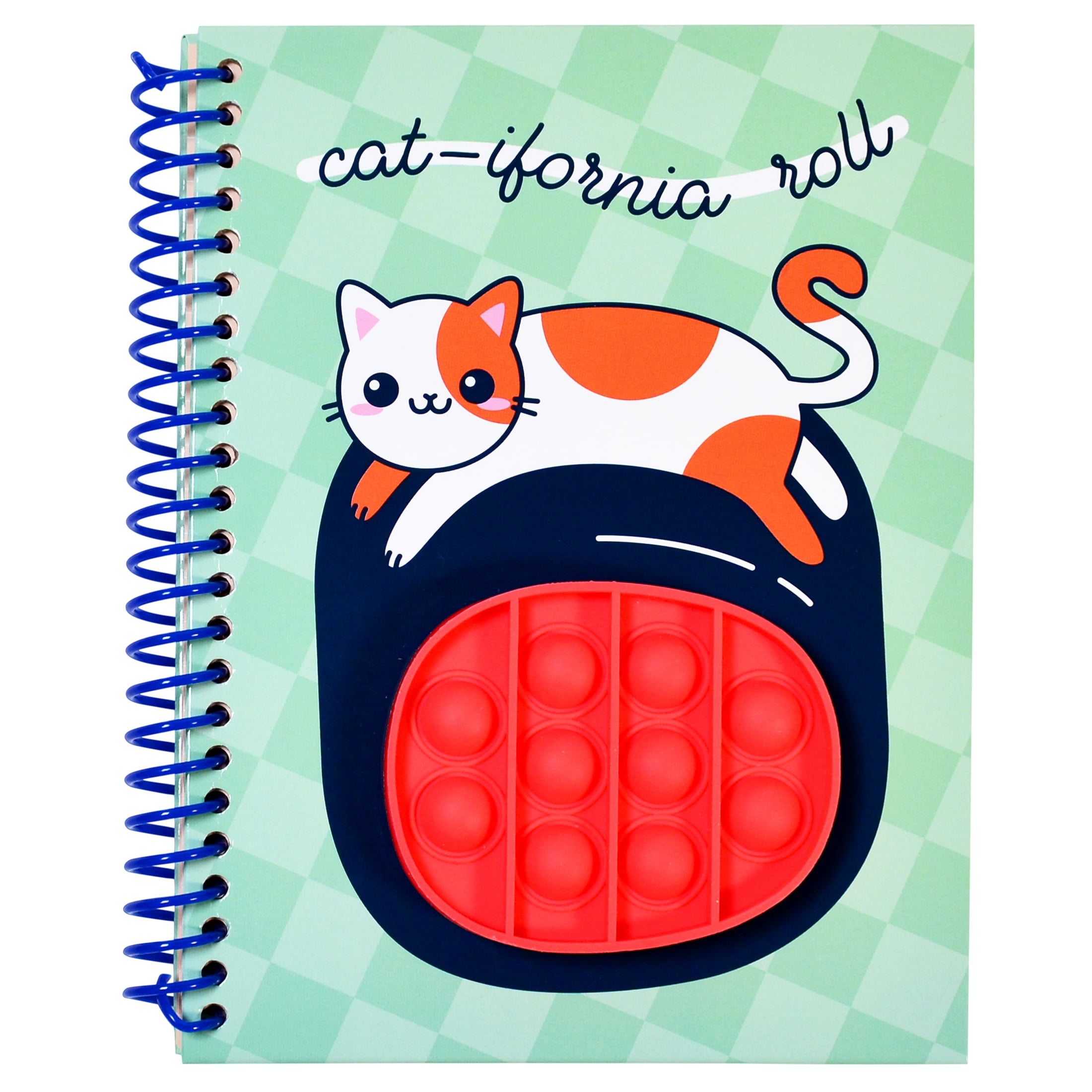 Pen + Gear Sushi Cat Bubble Pop Fidget Journal - 120 Lined Paper Pages ...