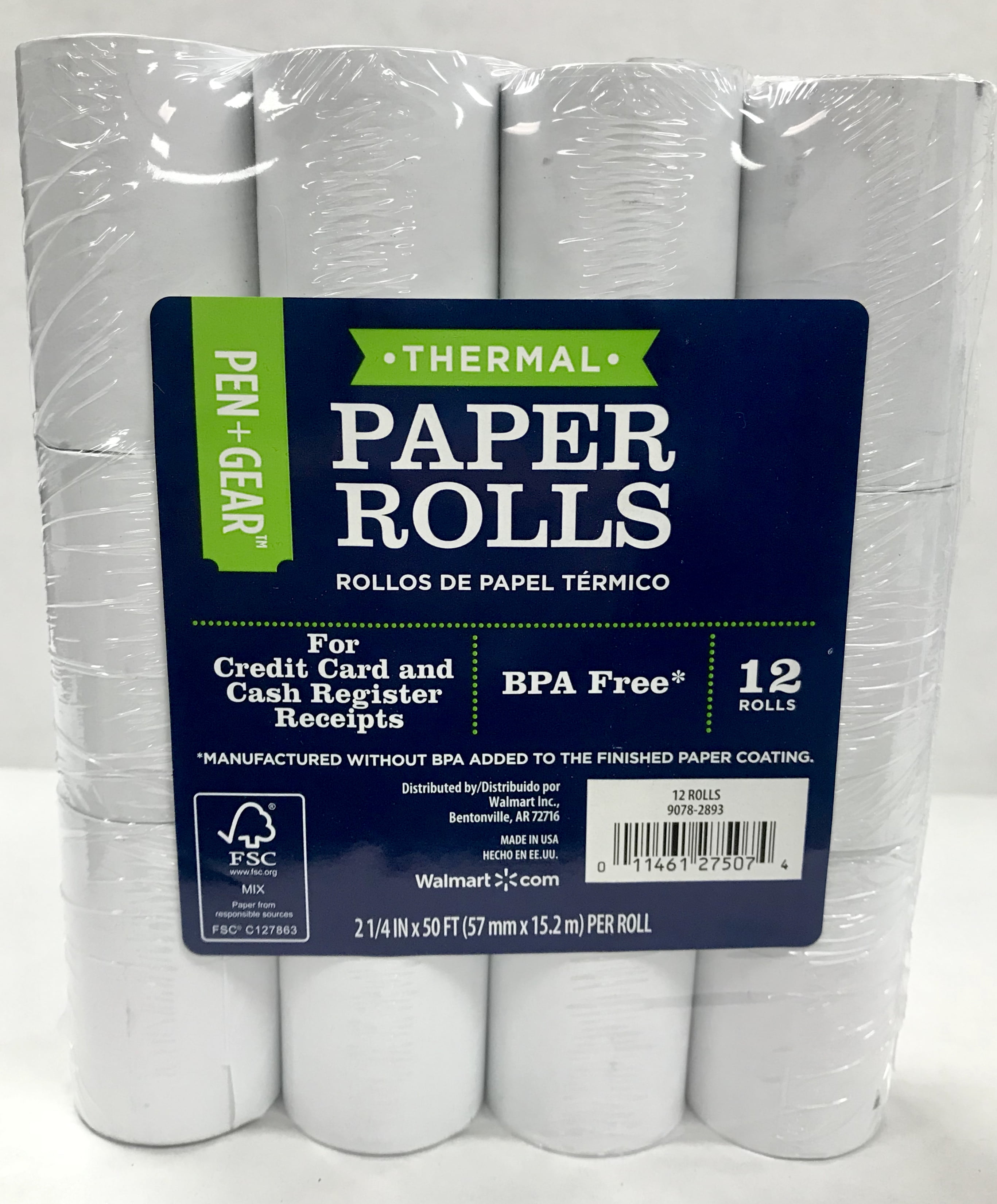 Brandclub - Pen + Gear Thermal Receipt Paper Rolls, 12 Rolls