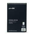 Pen+Gear Top Spiral Steno Pad, Gregg Ruled Paper, 100 Sheets, Black, 1 ...