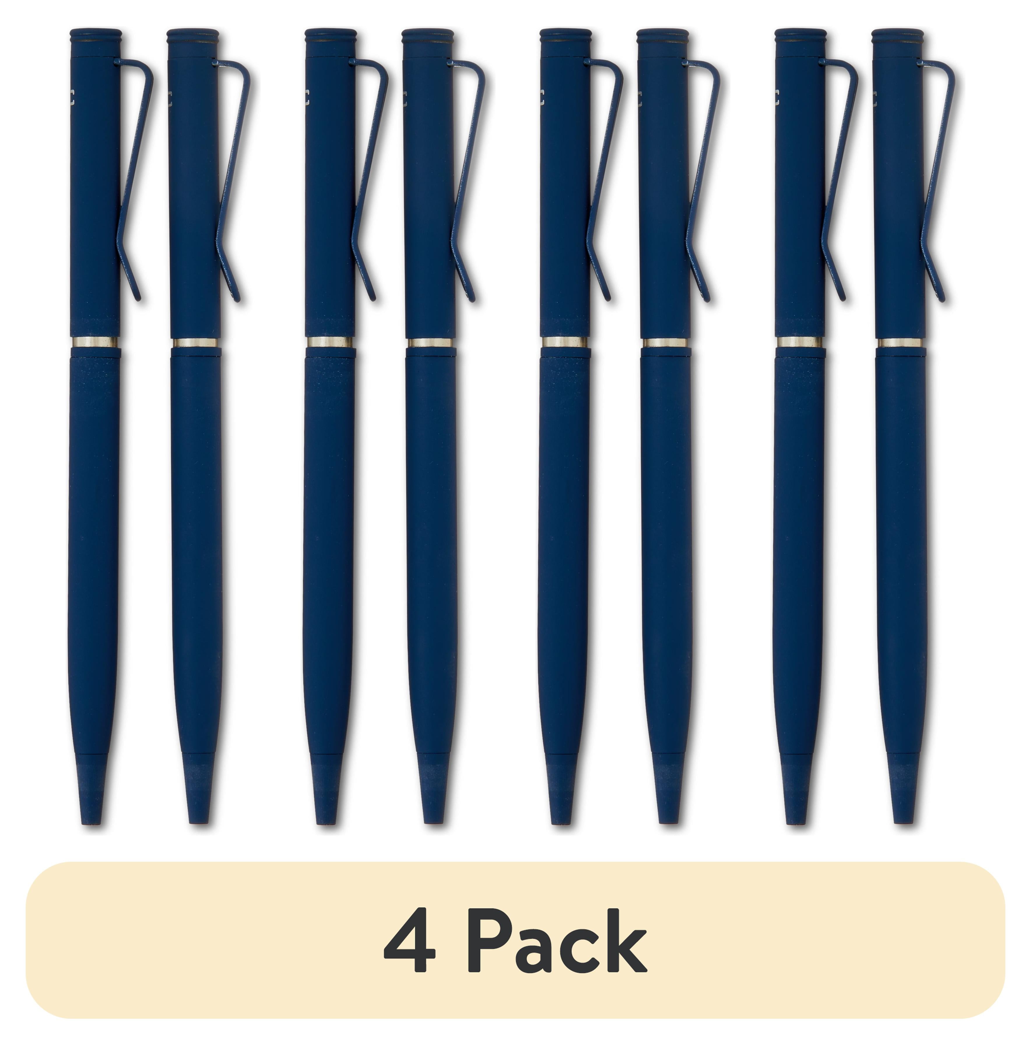 (4 pack) Pen+Gear Twist Ballpoint Hybrid Ink Pens, 1.0mm, Medium Point ...