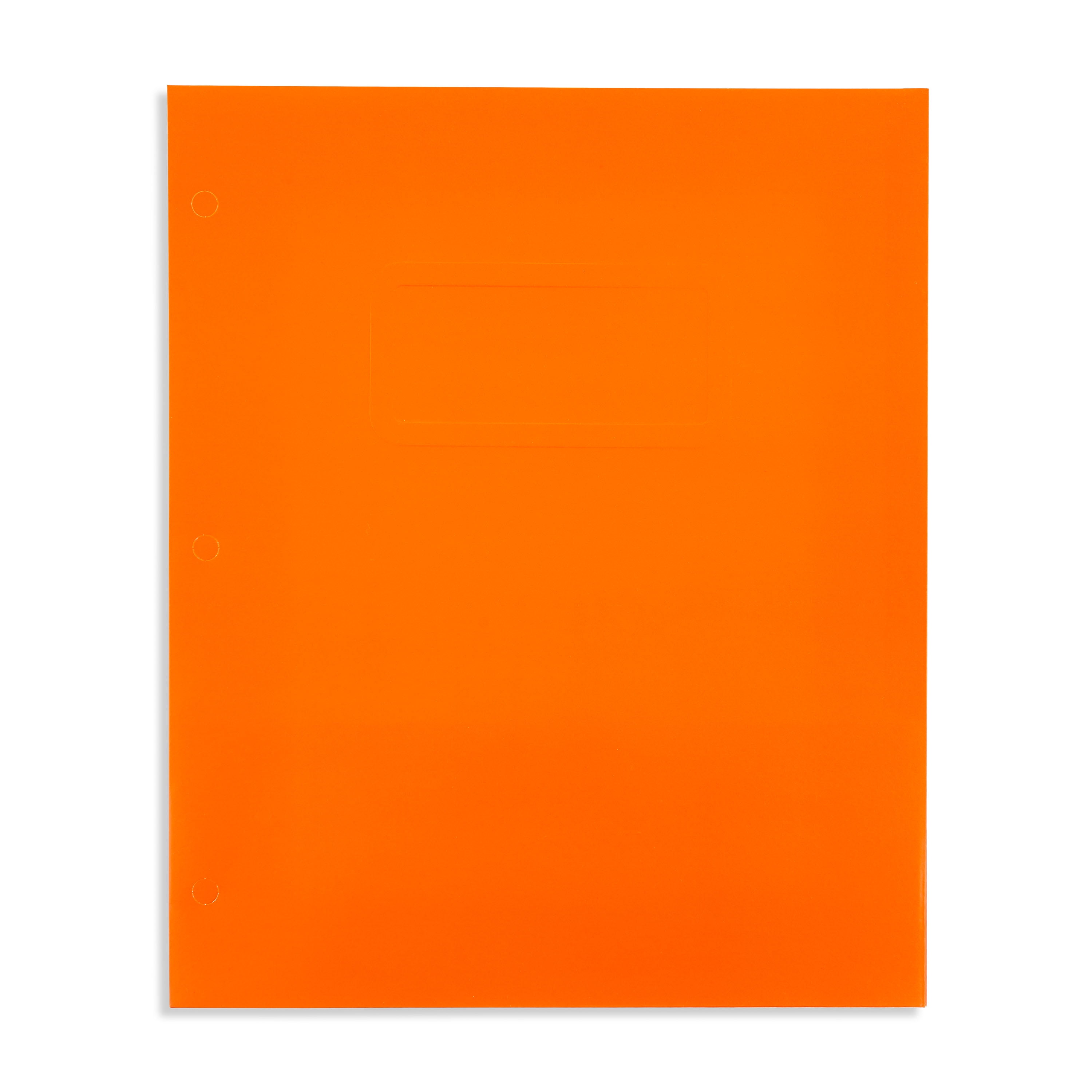 Pen+Gear Two Pocket Paper Folder, Solid Orange Color, Letter Size ...