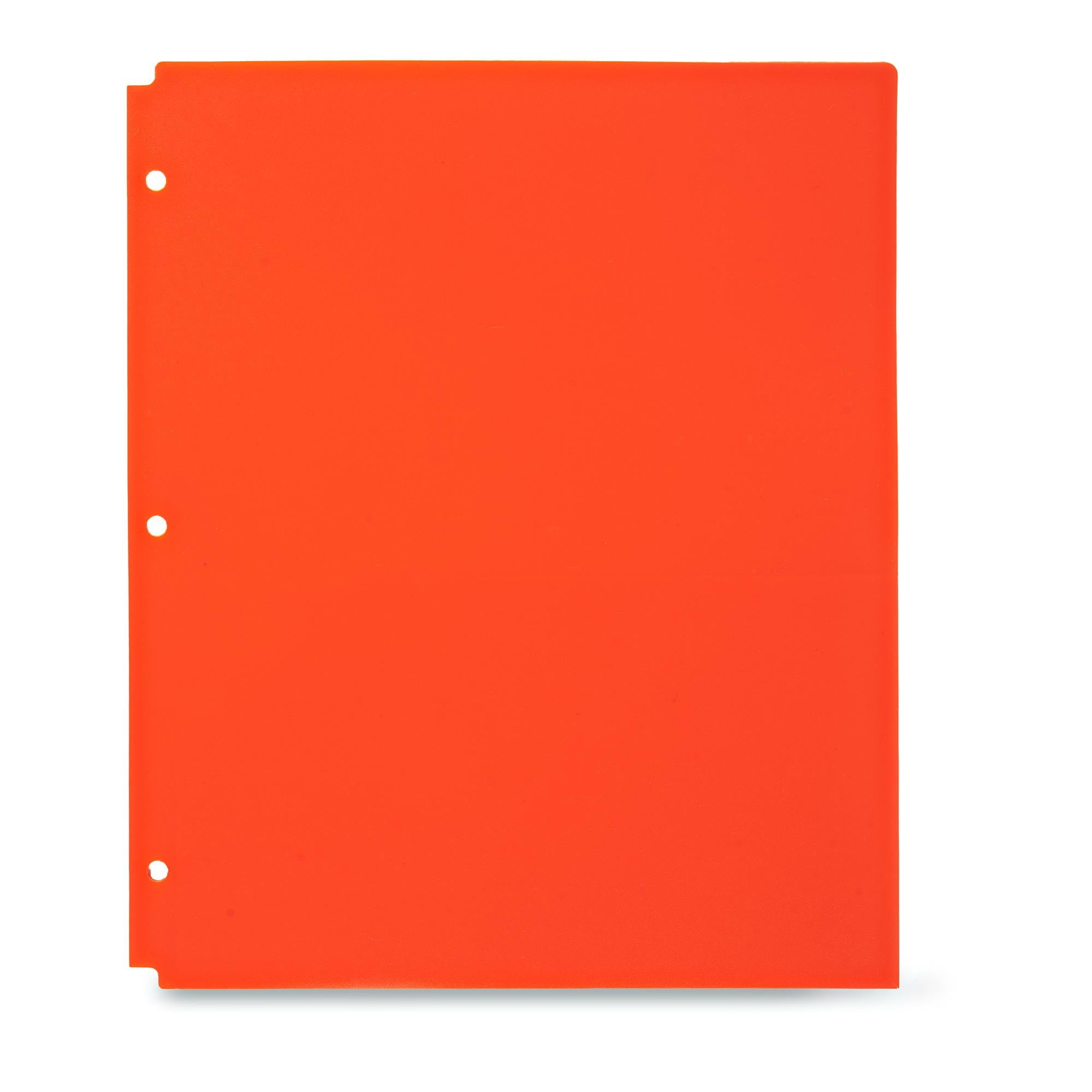 Pen + Gear Two Pocket Poly Folder, Orange Color, Letter Size - Walmart.com