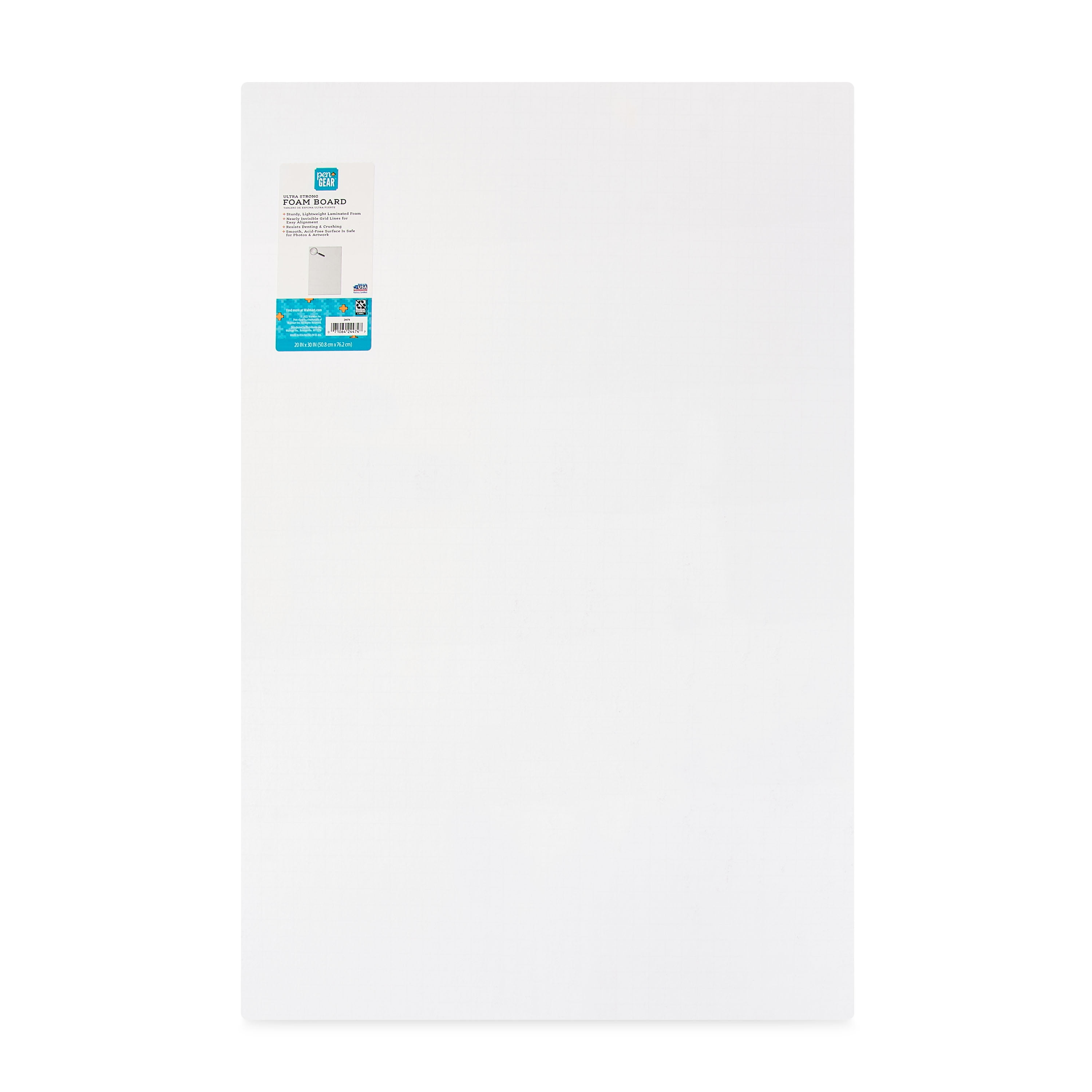 Pen+Gear Ultra Strong White Grid Foam Board, 20" x 30", 1/Pack ...