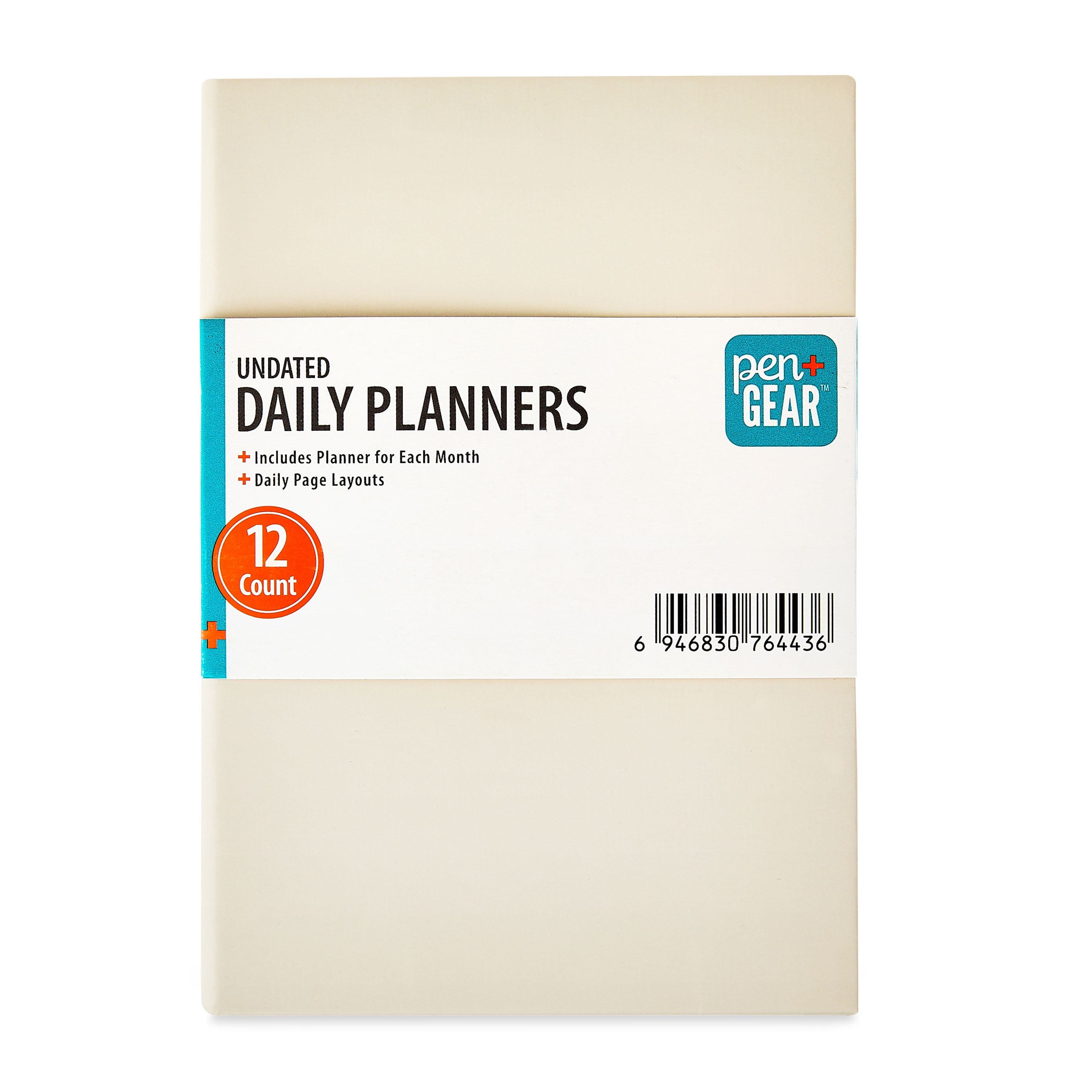 Pen+Gear Undated Daily Planners, Multi-Color, 3.5 in x 5 in, 12 Count ...