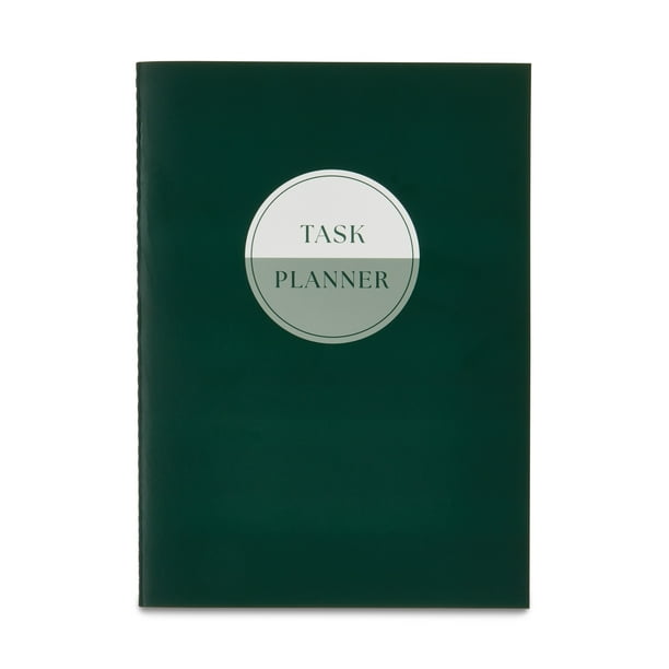 Pen+Gear Task Planner, Undated, Emerald Green Paper Cover, 112 Pages ...