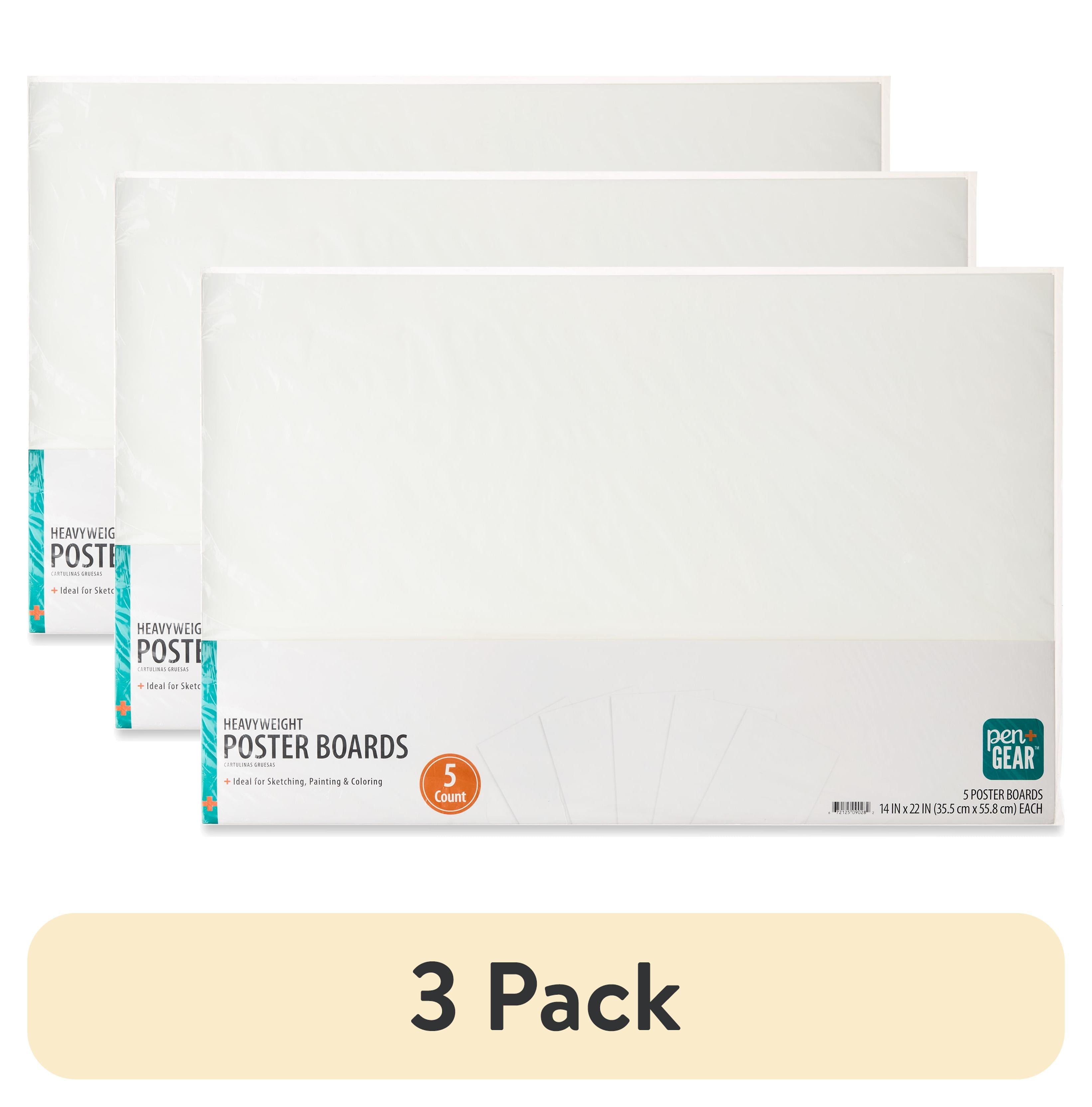 (3 pack) Pen+Gear White Heavyweight Project Board, 14" x 22", 5 Pieces ...