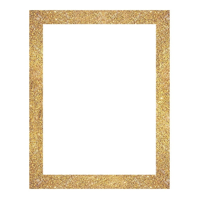 Pen + Gear White Poster Board with Gold Glitter Frame, 22" x 28 ...