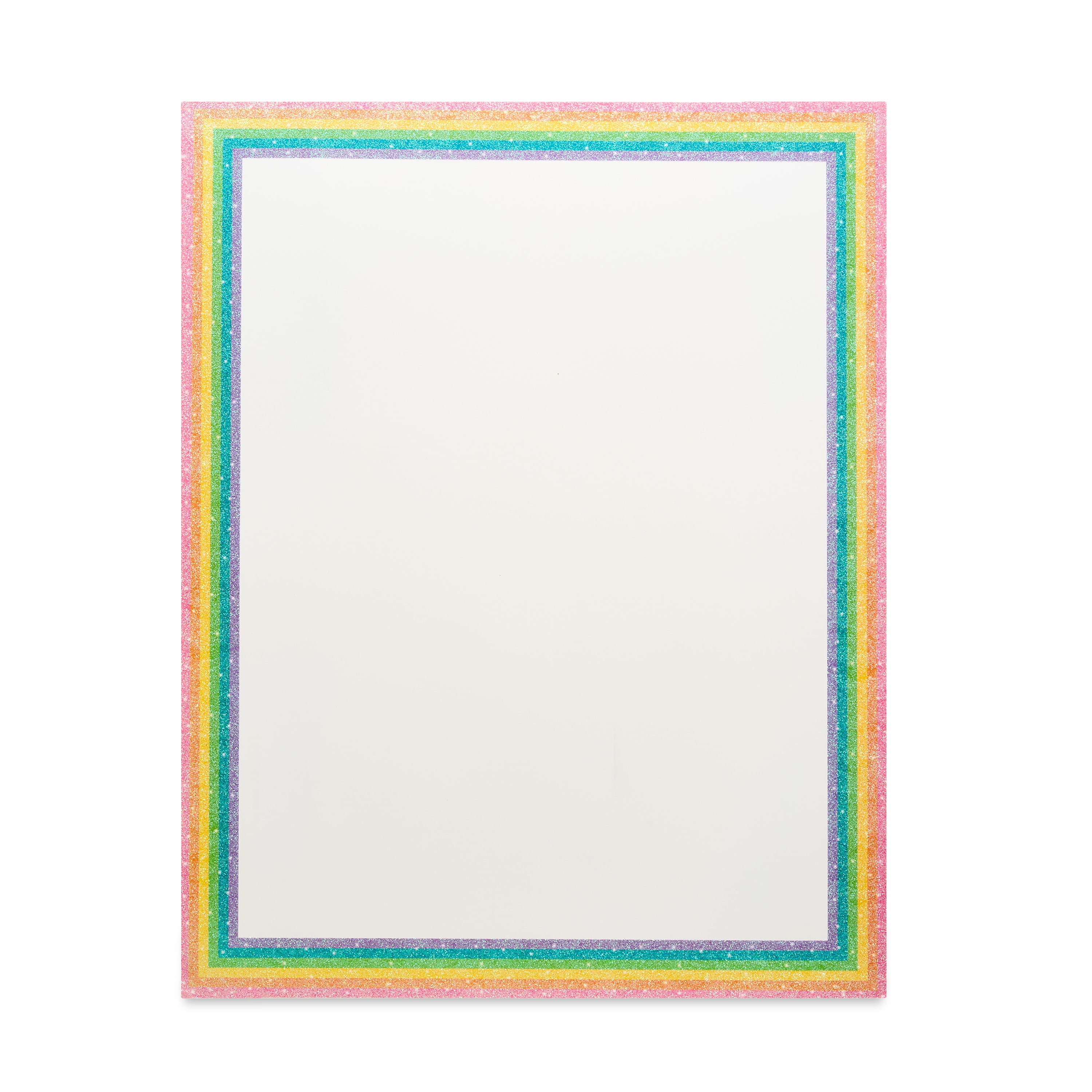Pen Gear White Poster Board with Rainbow Glitter Frame 22 x 28 Walmart
