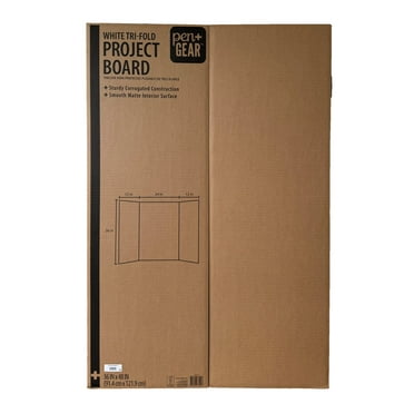 Pen+Gear White Tri-Fold Cardboard Project Display Board, 28" x 40 ...