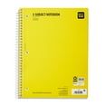 Pen + Gear Wide Ruled 3-Subject Spiral Notebook, Yellow, 10.5" x 8 ...
