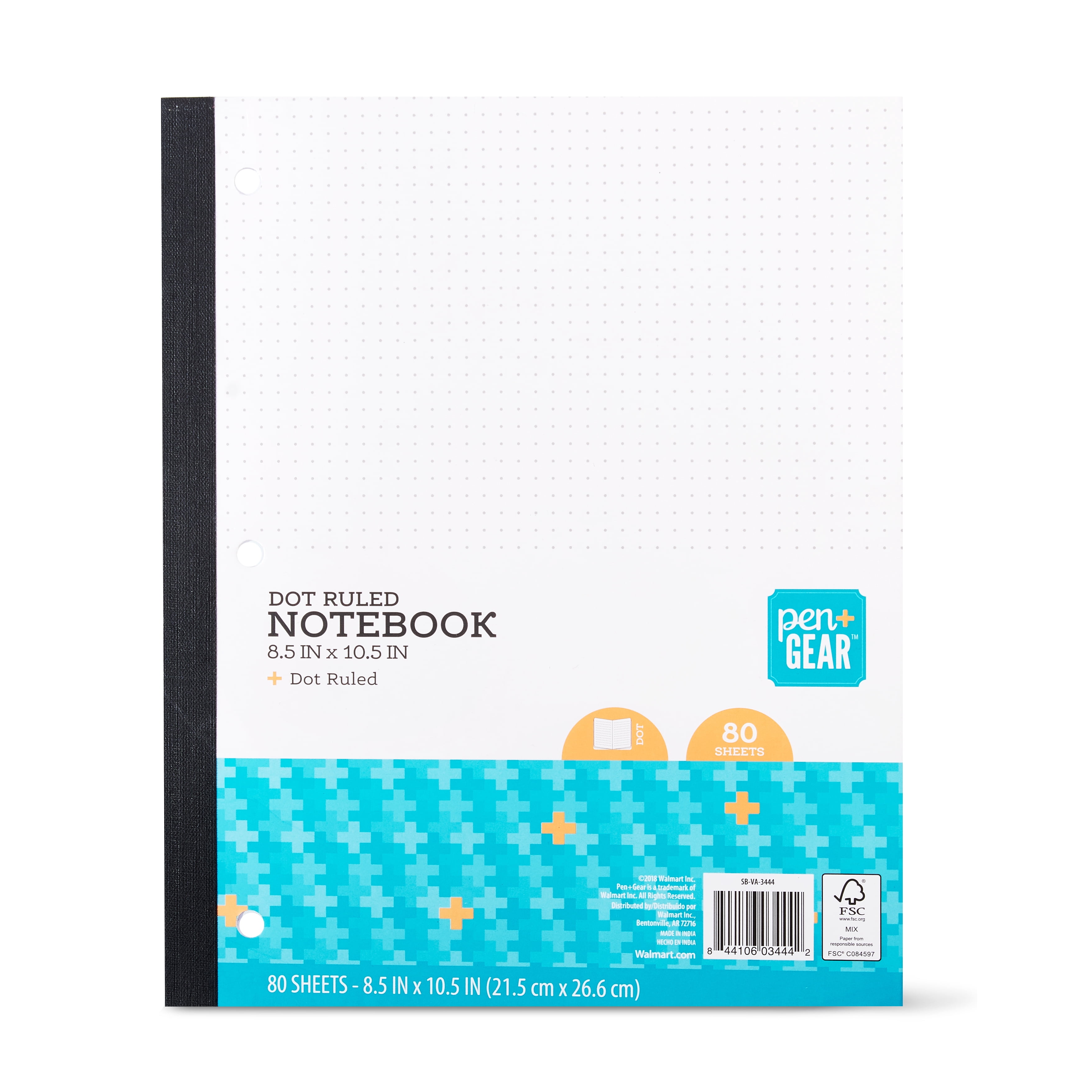 Pen+Gear Wireless Notebook, 80 Sheets, White, Dot Ruled Pages - Walmart.com