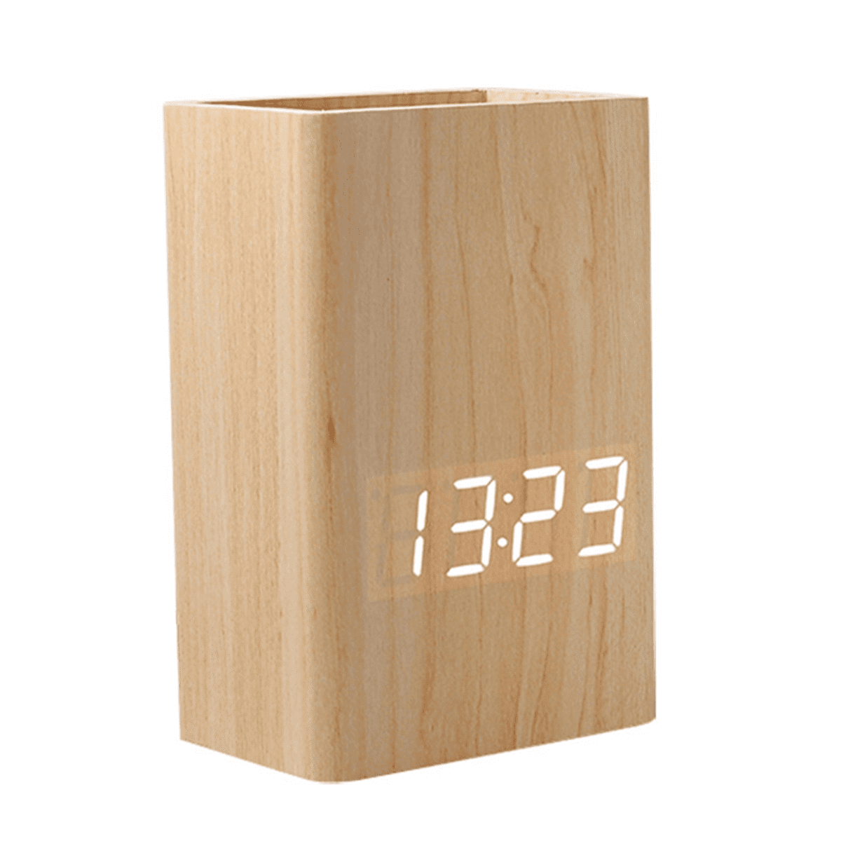 Pen Holder Clock LED Electronic Clock Desktop Pen Holder Student ...