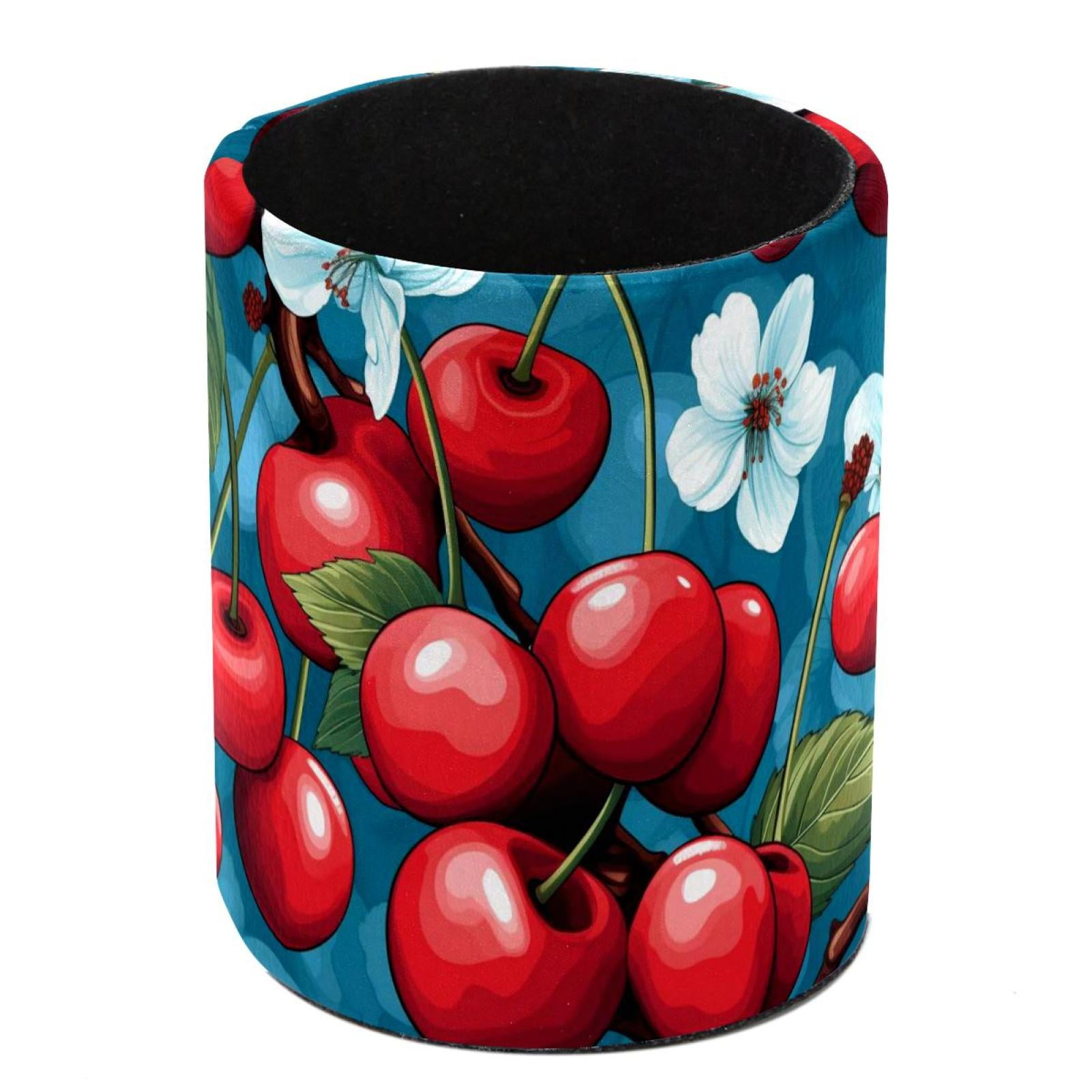 Pen Holder Cup Pencil Cup Holder for Office Cherry Desk Organizer ...