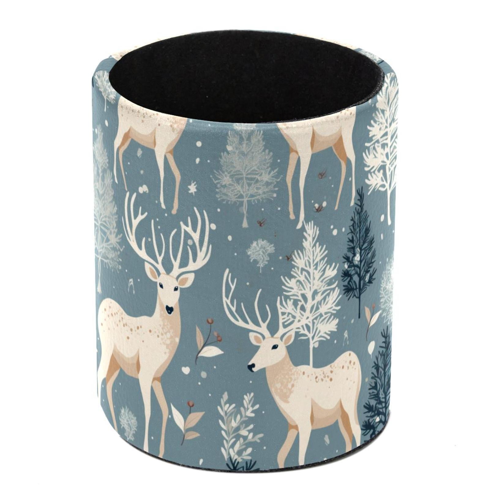 Pen Holder Cup Pencil Cup Holder for Office Christmas Elk Desk ...