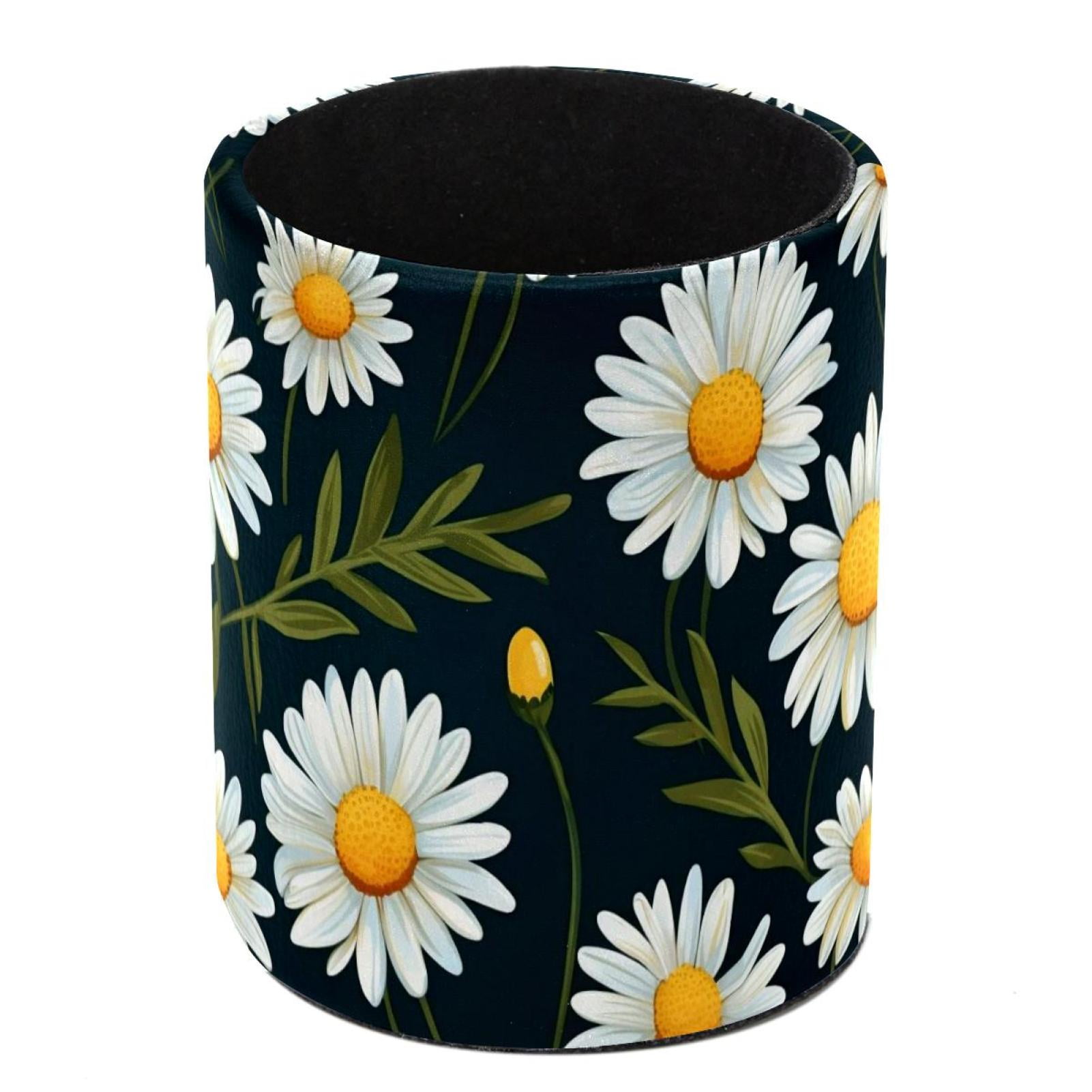 Pen Holder Cup Pencil Cup Holder for Office Daisy Desk Organizer ...