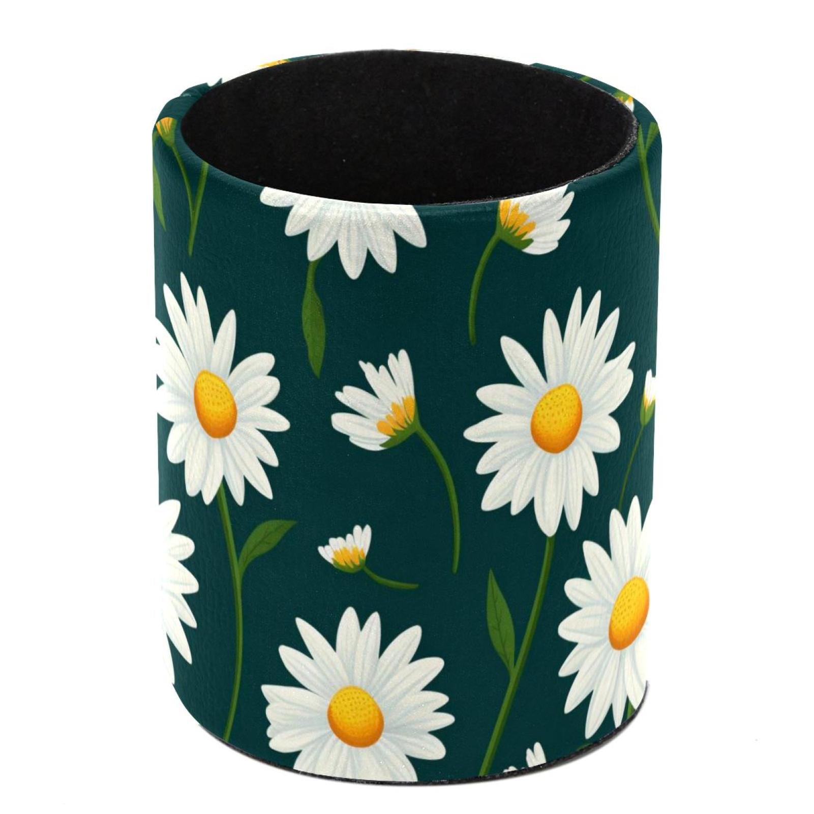Pen Holder Cup Pencil Cup Holder for Office Daisy Desk Organizer ...