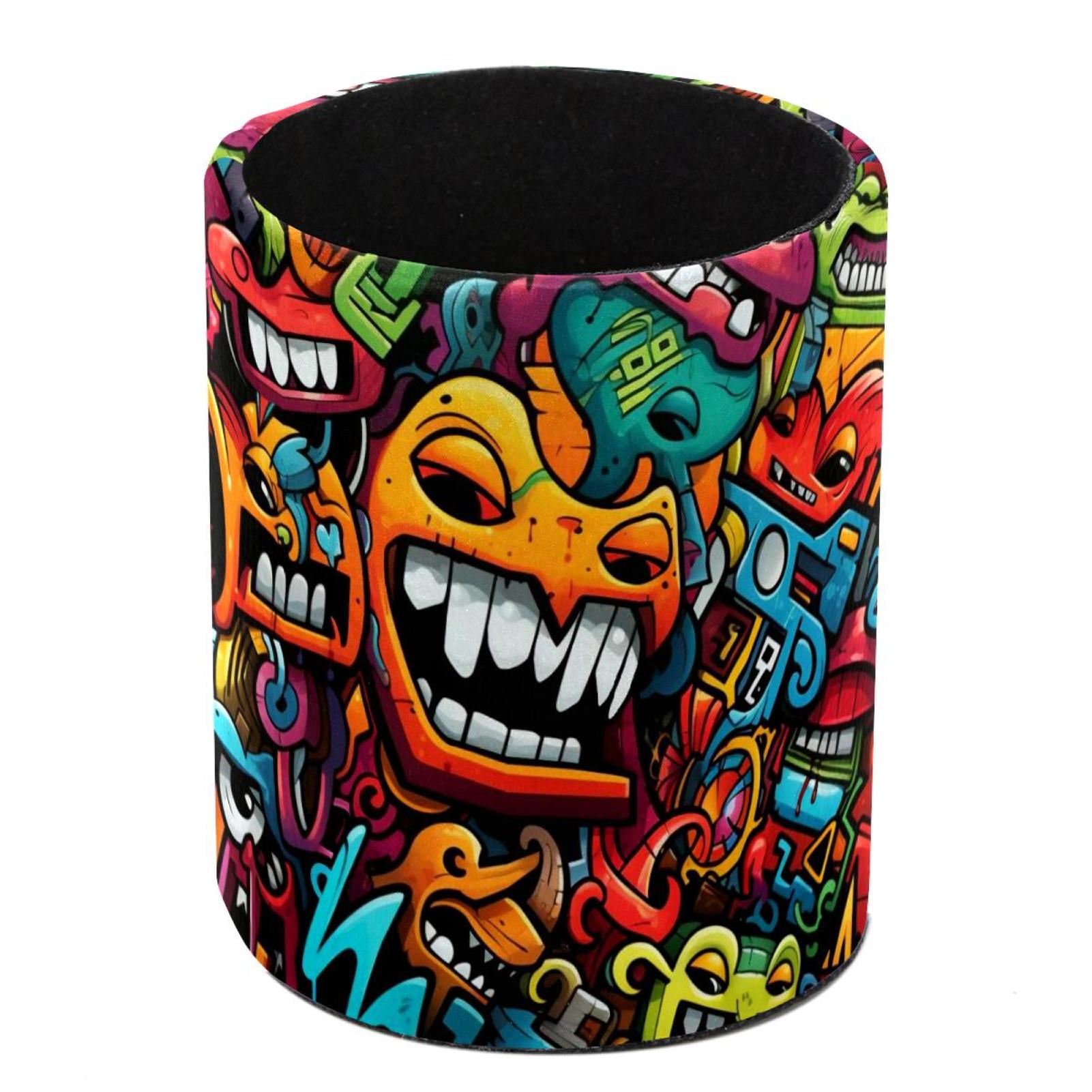 Pen Holder Cup Pencil Cup Holder for Office Doodle Desk Organizer ...
