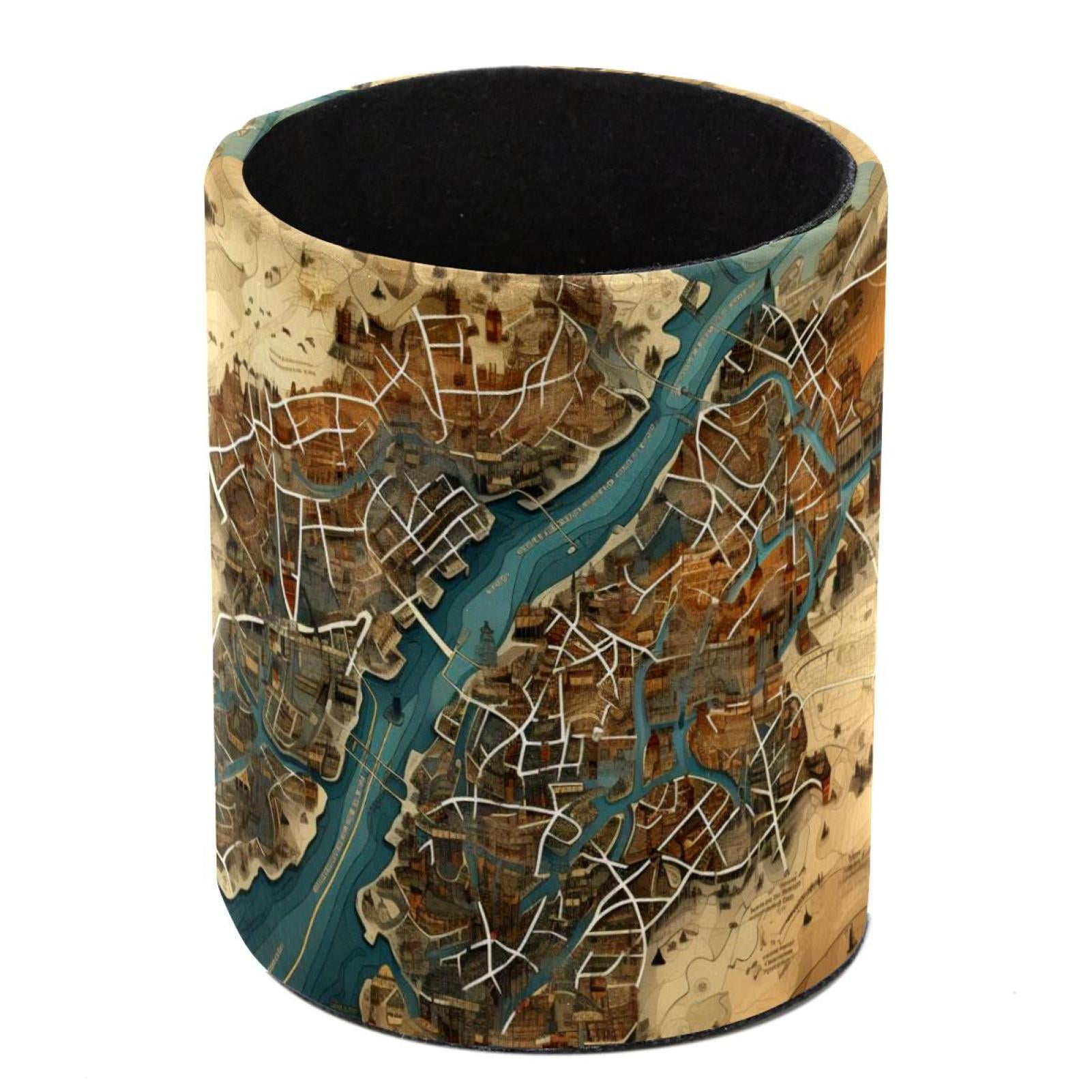 Pen Holder Cup Pencil Cup Holder for Office Map Block Desk Organizer ...