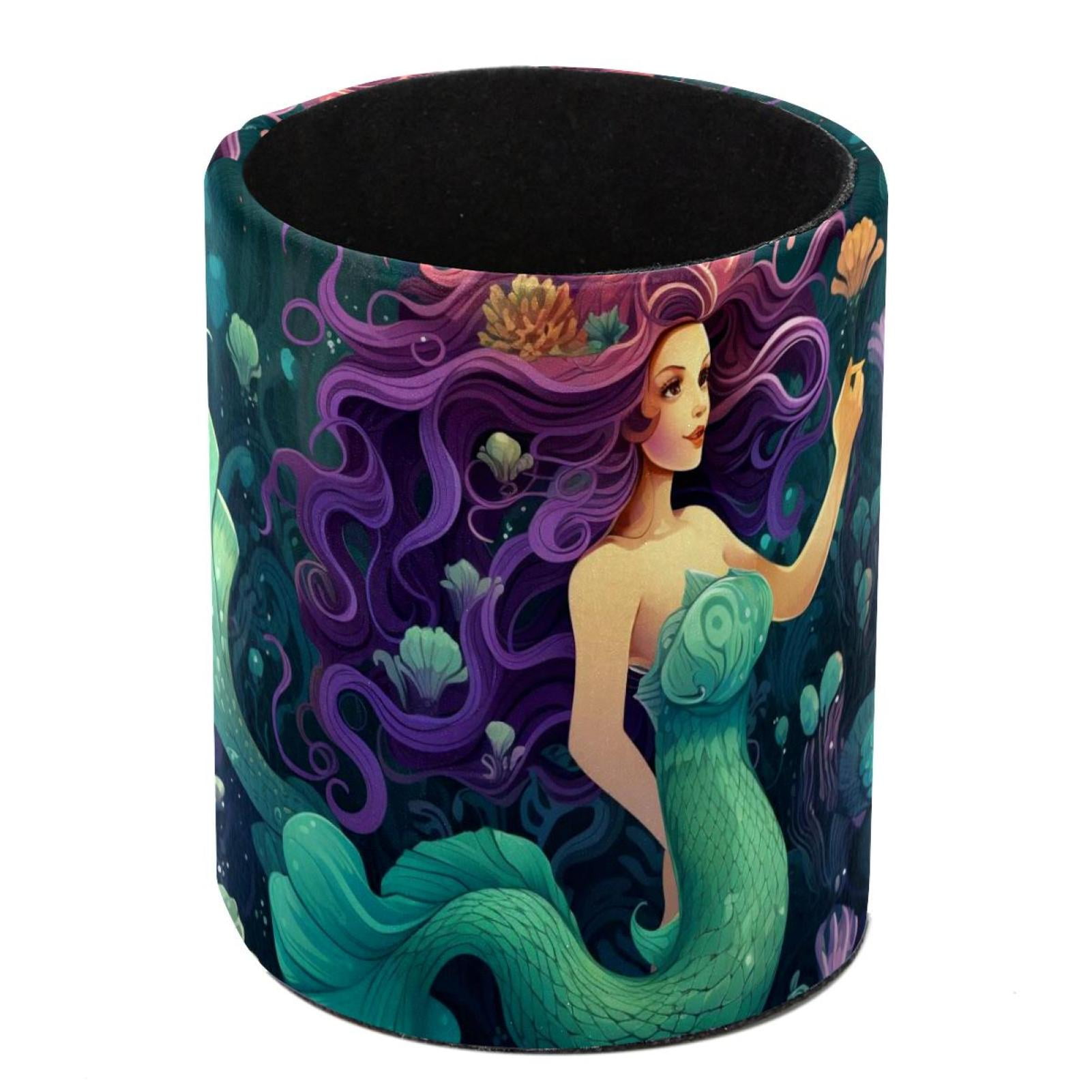 Pen Holder Cup Pencil Cup Holder for Office Mermaid Desk Organizer ...