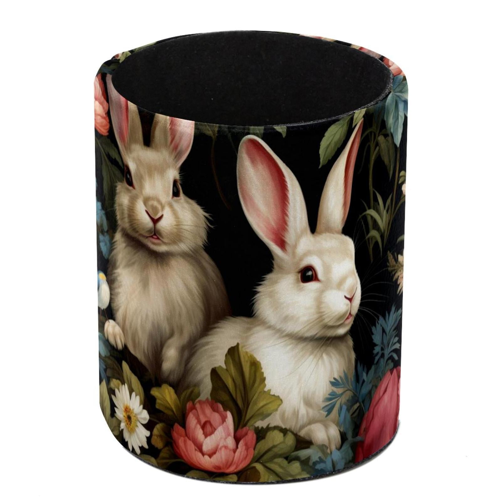 Pen Holder Cup Pencil Cup Holder for Office Rabbit Bunny Desk Organizer ...