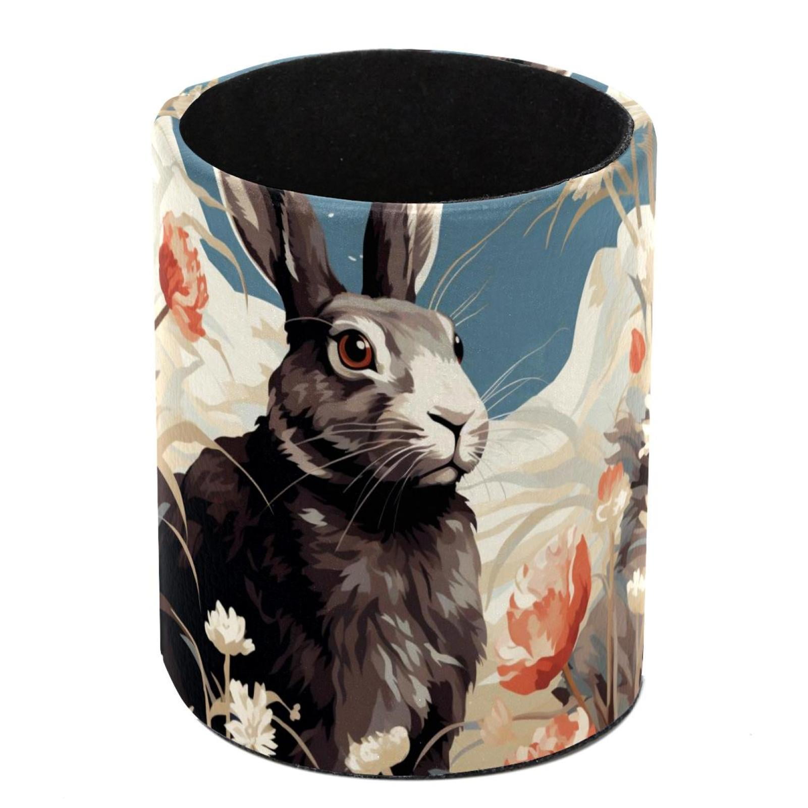 Pen Holder Cup Pencil Cup Holder for Office Rabbit Bunny Desk Organizer ...
