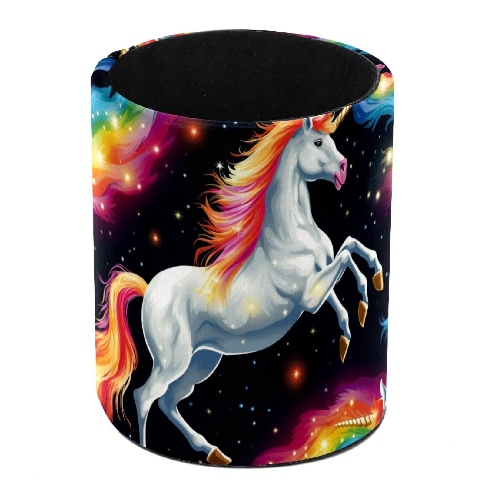Pen Holder Cup Pencil Cup Holder for Office Rainbow Unicorn Desk ...