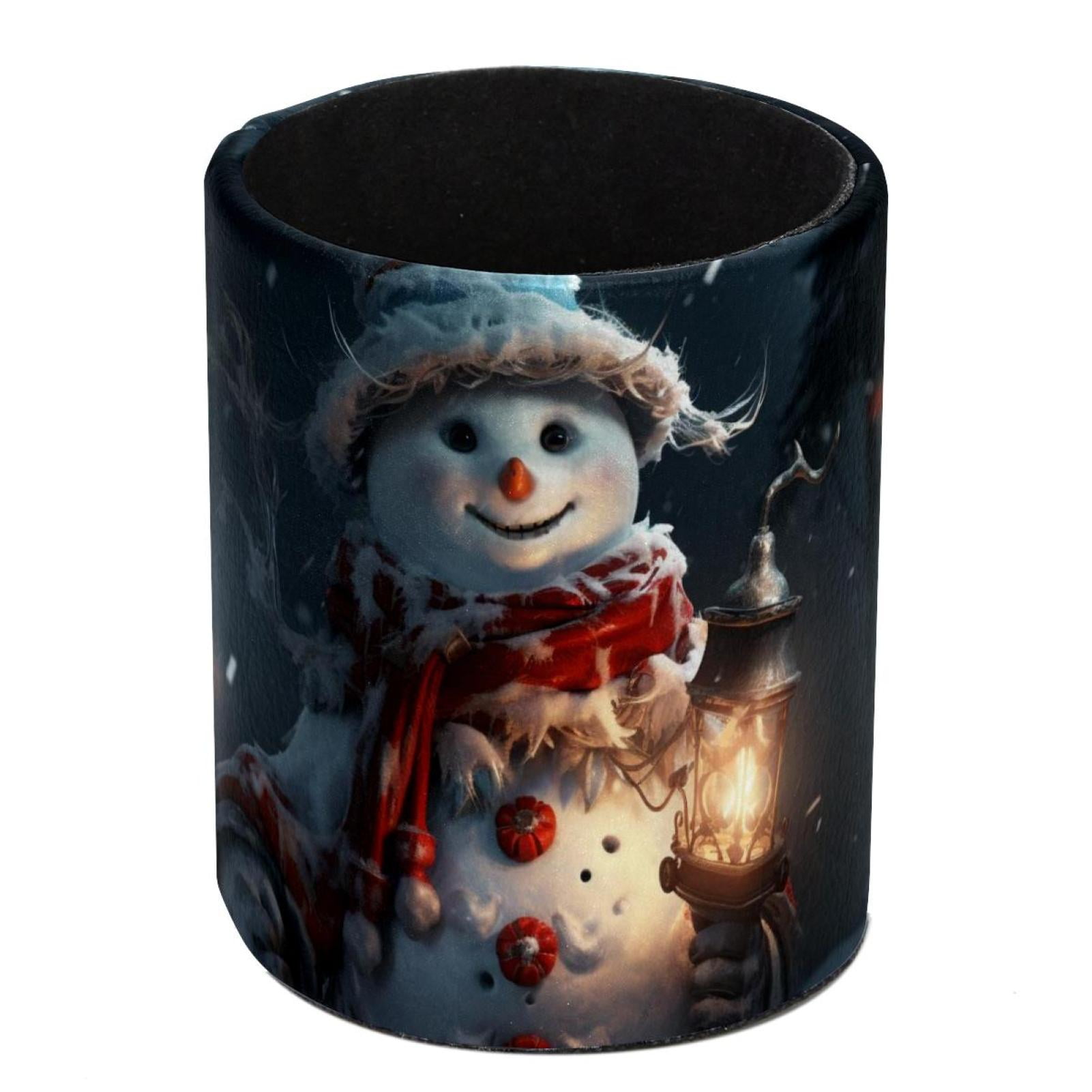 Pen Holder Cup Pencil Cup Holder for Office Retro Christmas Snowman ...