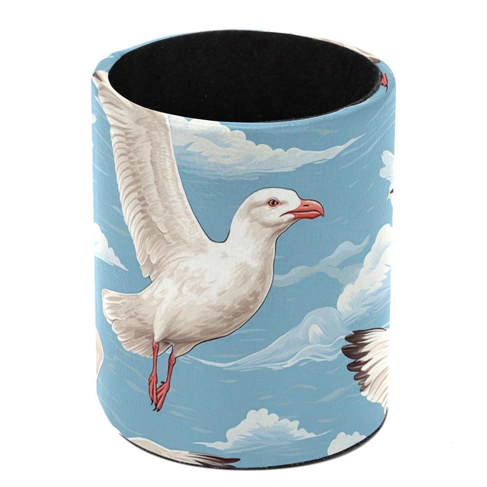 Pen Holder Cup Pencil Cup Holder for Office Sea Mew Desk Organizer ...