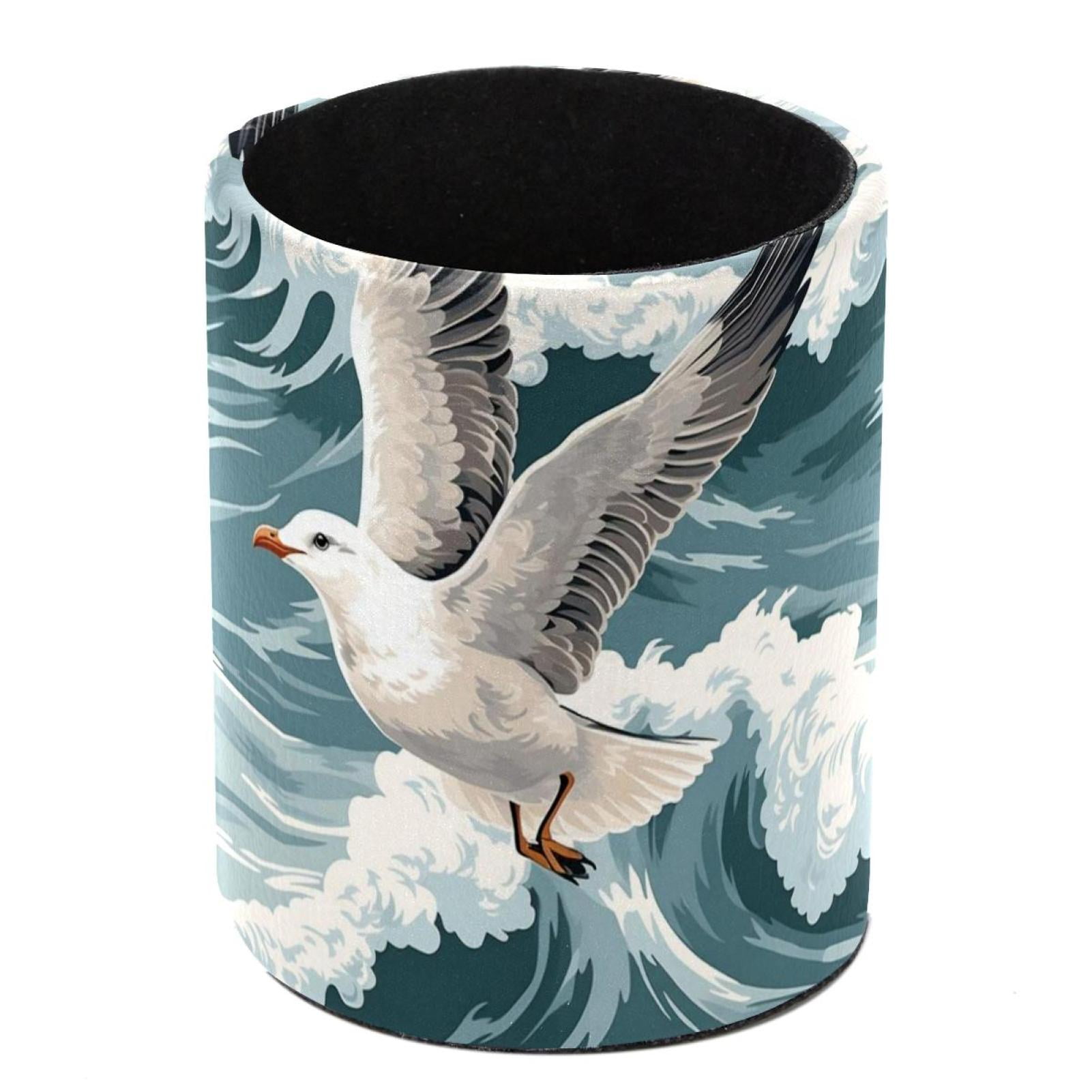 Pen Holder Cup Pencil Cup Holder for Office Sea Mew Desk Organizer ...