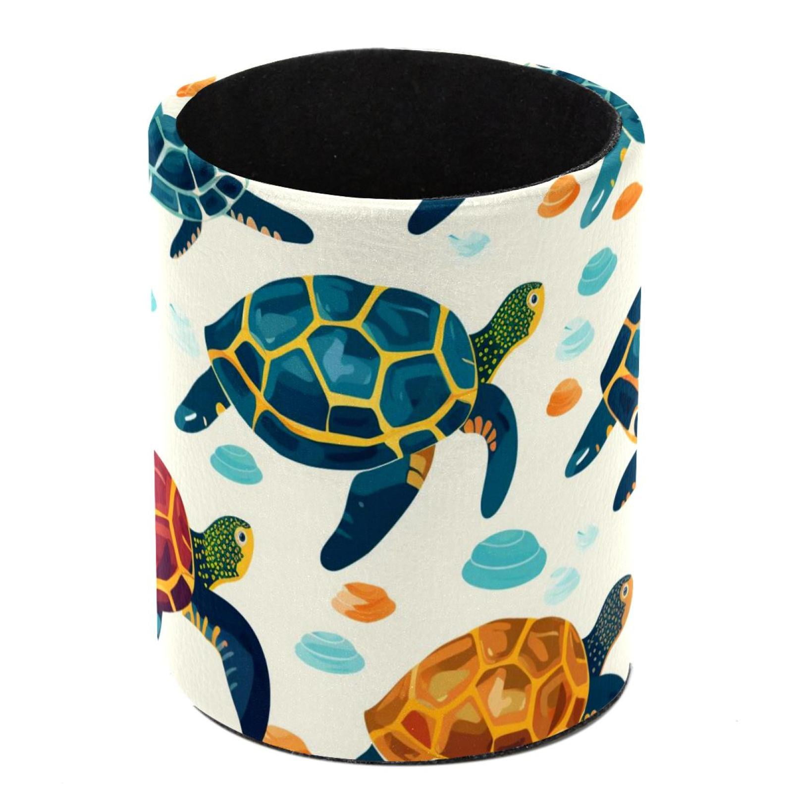 Pen Holder Cup Pencil Cup Holder for Office Sea Turtle Desk Organizer ...