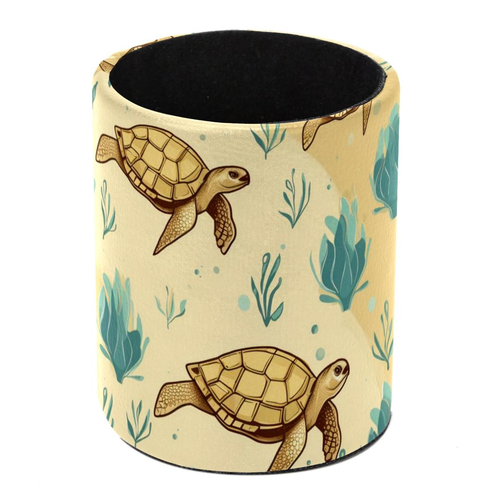 Pen Holder Cup Pencil Cup Holder for Office Sea Turtle Desk Organizer ...