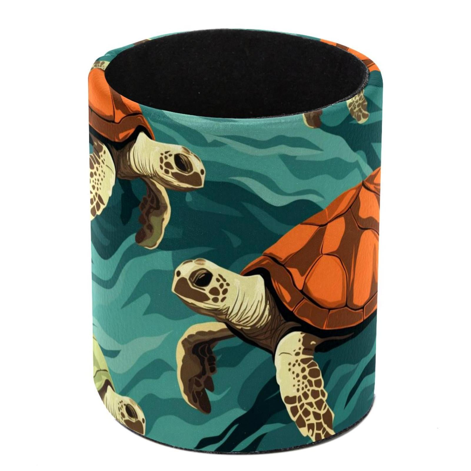 Pen Holder Cup Pencil Cup Holder for Office Sea Turtle Desk Organizer ...